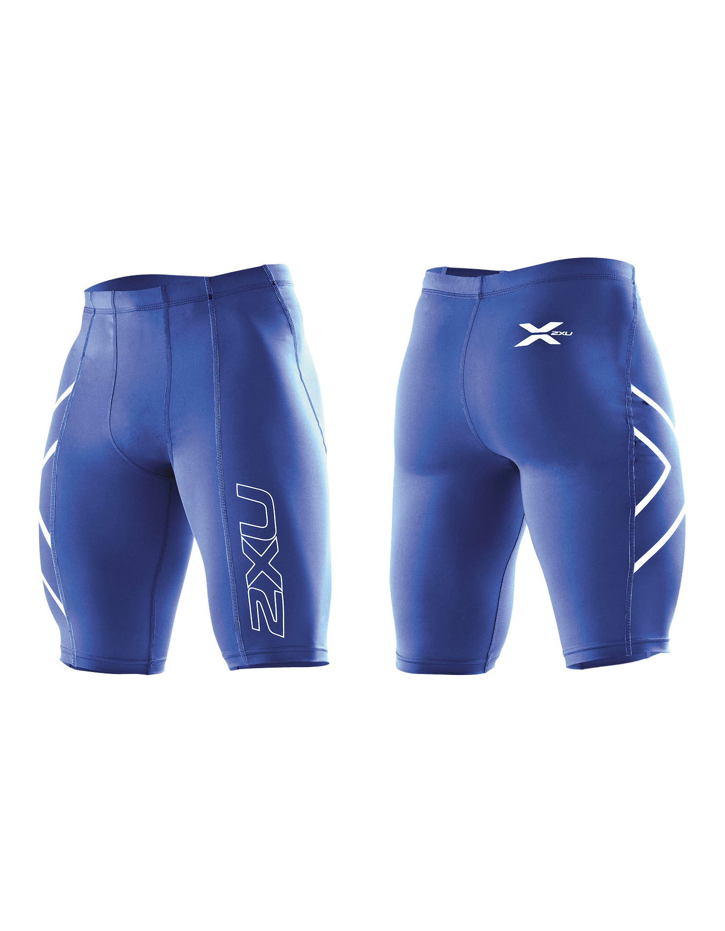 2XU Compression Shorts Mens Navy/Silver logo - Tights.no