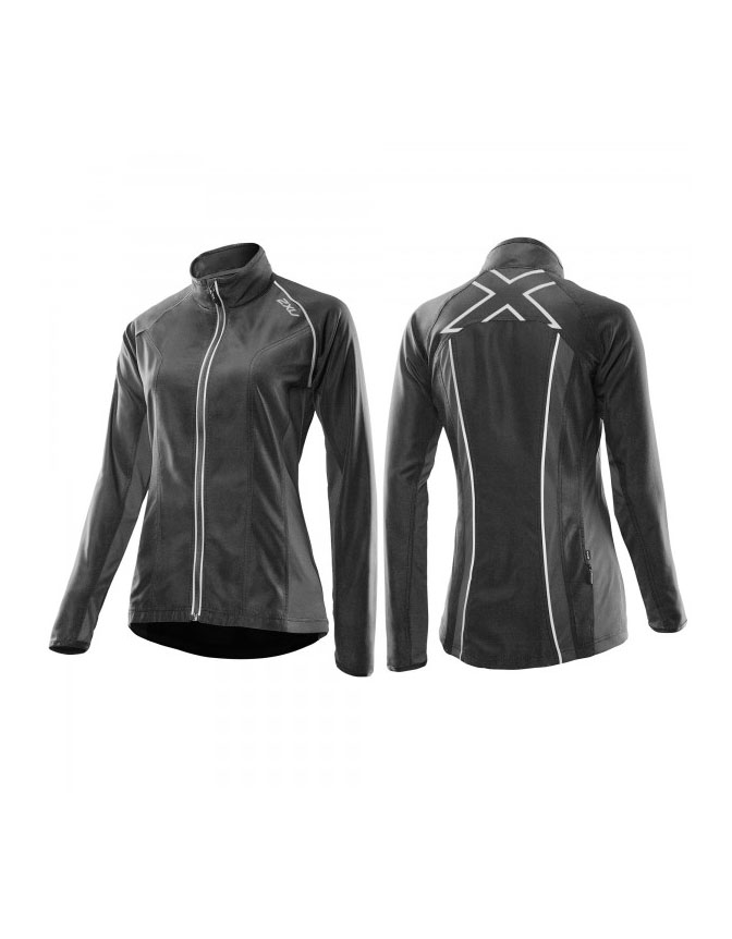 2XU Elite Run Jacket Womens Black/Charcoal - Tights.no