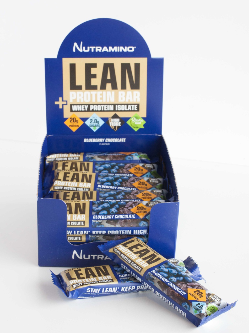 Nutramino Lean Protein Bar Blueberry 16x60g - Tights.no