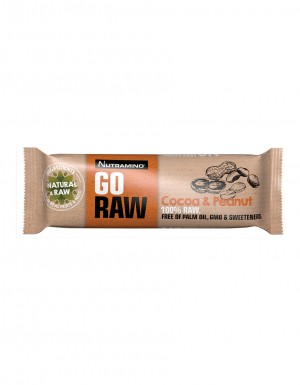 Nutramino Go Raw Bar Cocoa & Peanut 60g - 20 stk - Tights.no