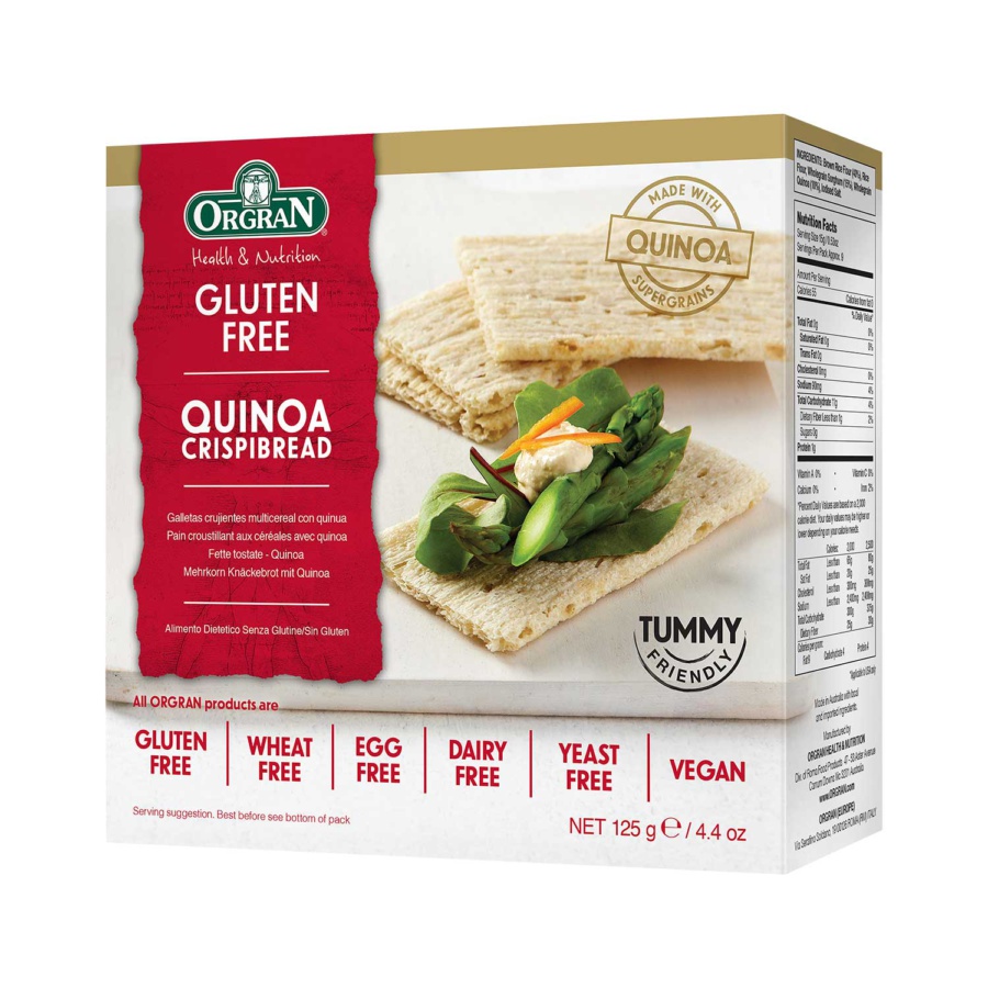 Orgran Quinoa-Knekkebrød Glutenfri 125g - Tights.no