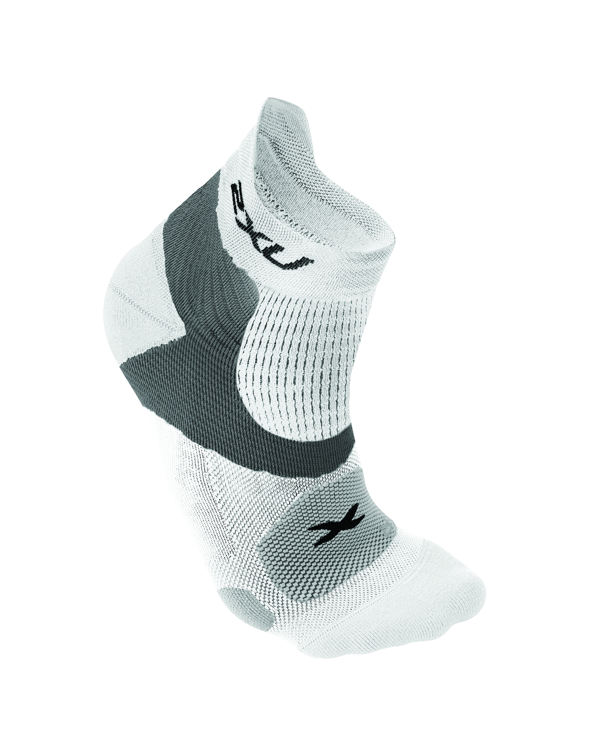 2XU Race Vectr Sock Men, White/White - Tights.no