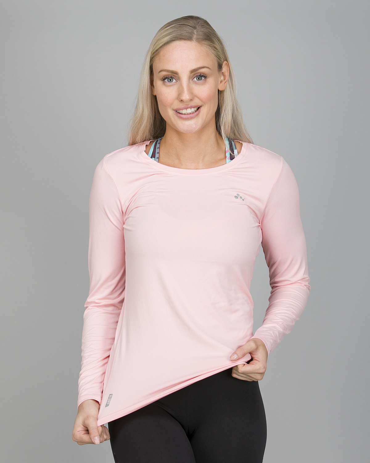 Only Play Clarissa Long Sleeve Training Tee - Silver Pink - Tights.no