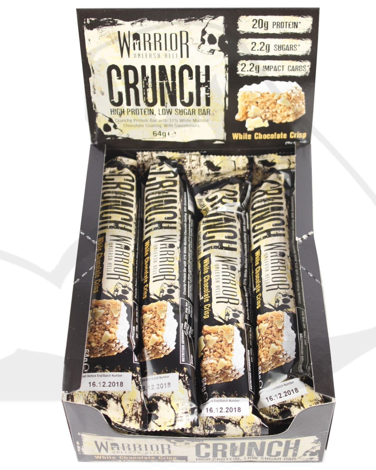 Warrior Crunch Bar White Chocolate Crisp 12x64g Tights No
