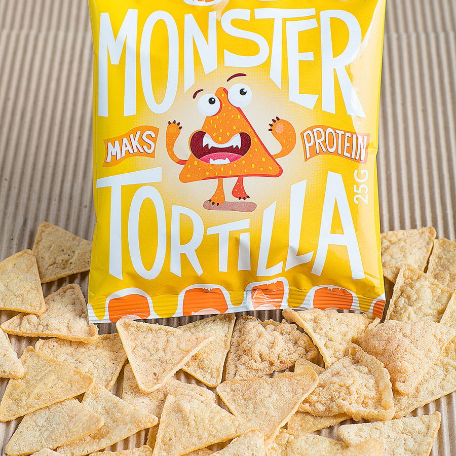 Monster Tortilla Cheddar Chips 25g - Tights.no