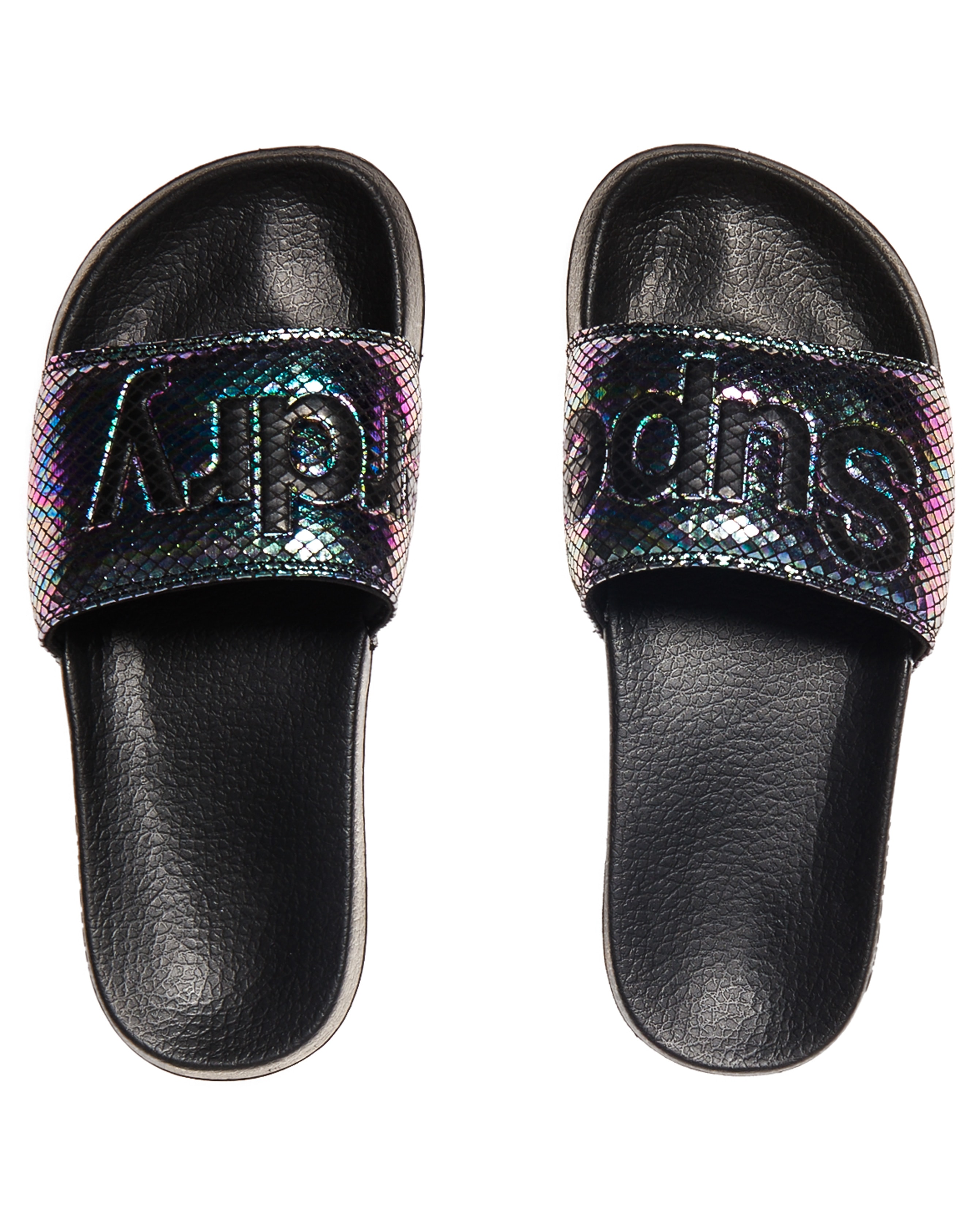 Superdry Pool Sliders Women - Petrol Snake - Tights.no
