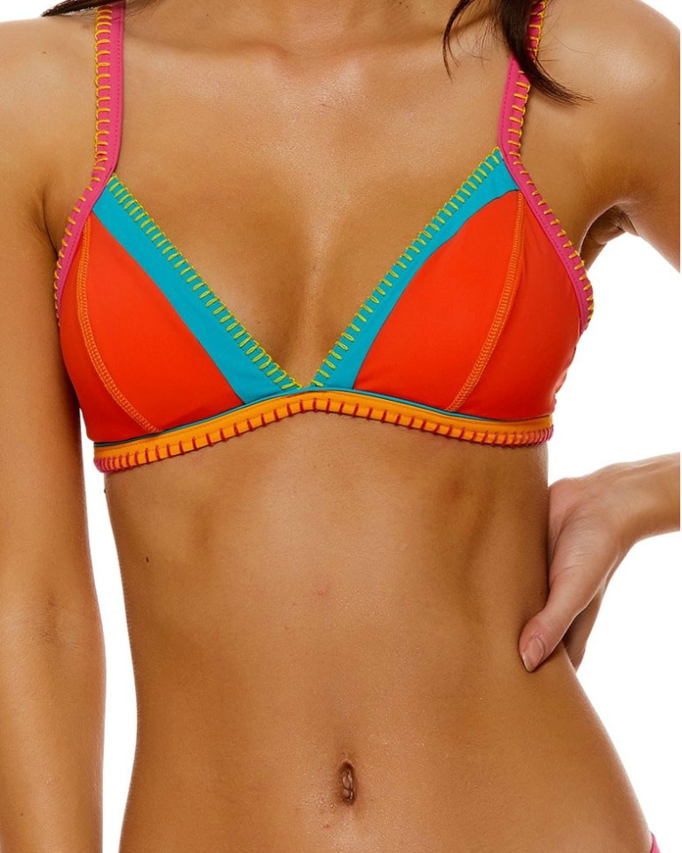 Banana Moon Taeko Teknicolor Bikini Top - Orange Sensitive - Tights.no