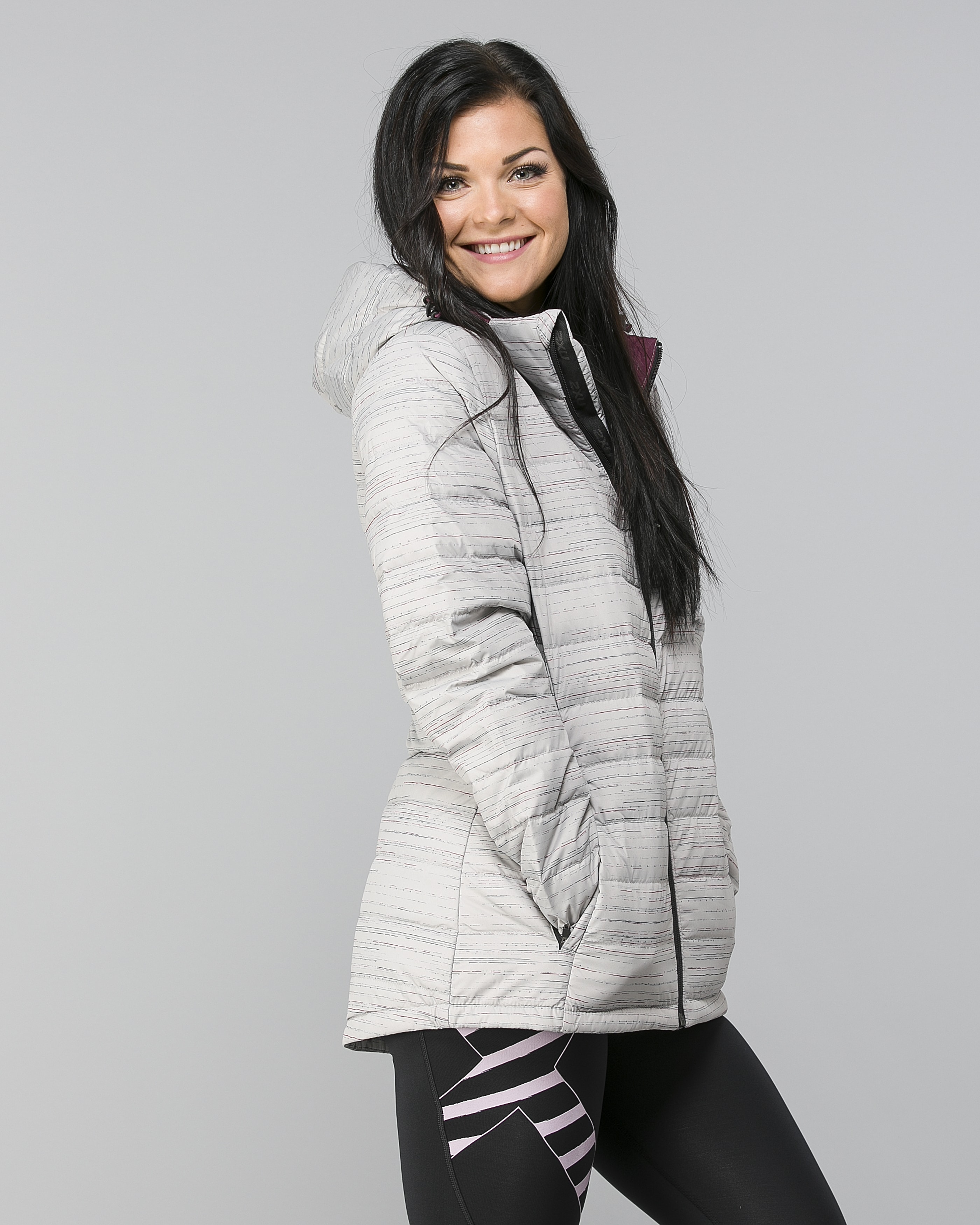 2XU ClassiX Insul. Jacket III W - Gull Grey Print - Tights.no