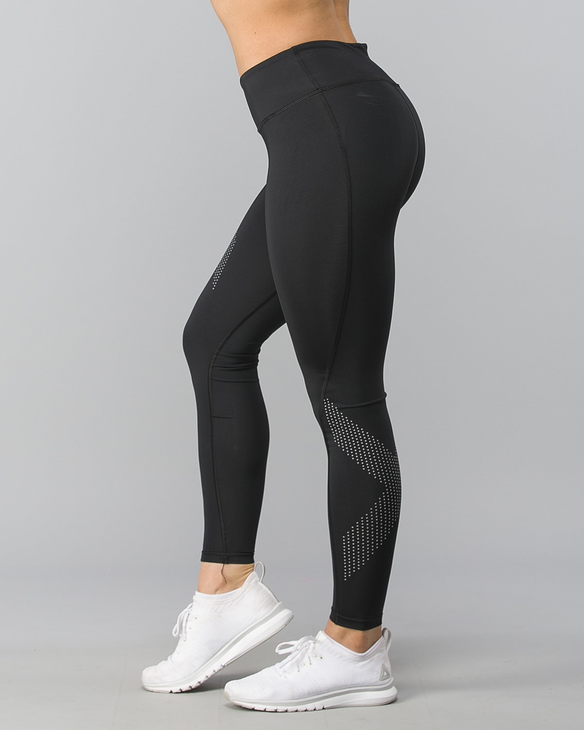 2XU Mid-Rise Compression Tights - Black/Dotted Reflective - Tights.no