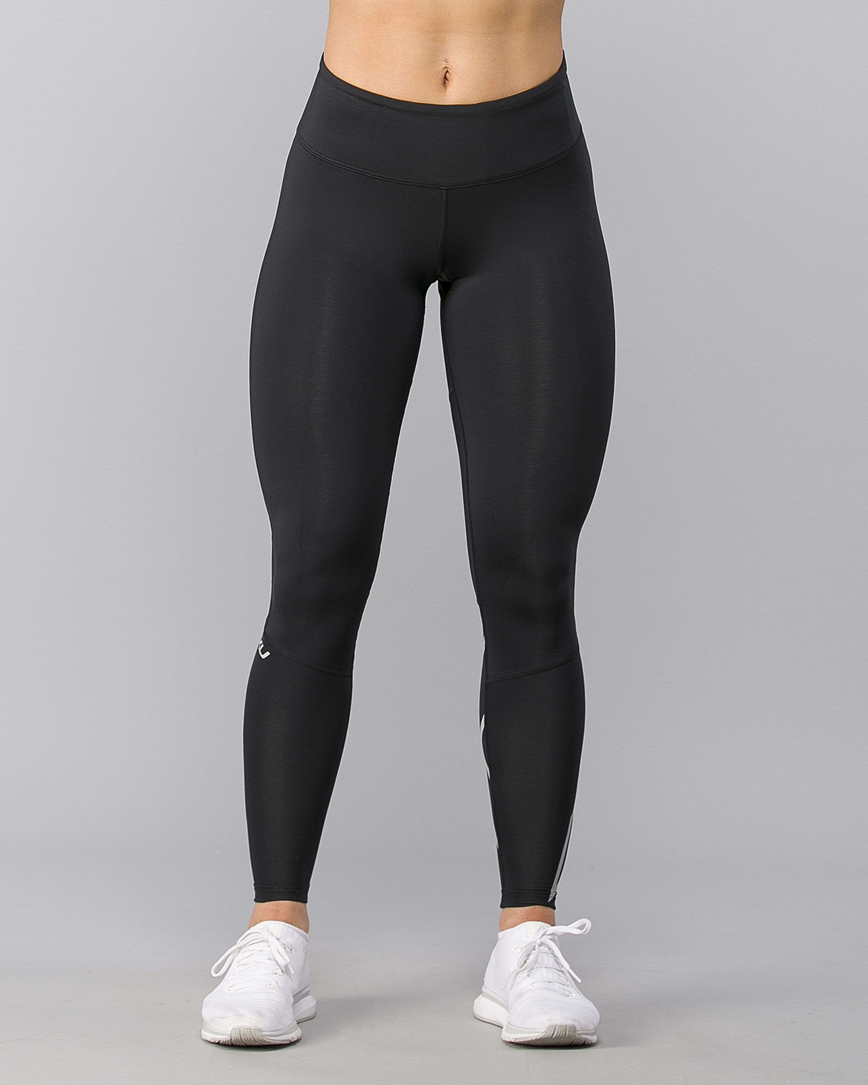 2XU Run Mid-Rise Comp Tights - Black/Silver Reflective - Tights.no