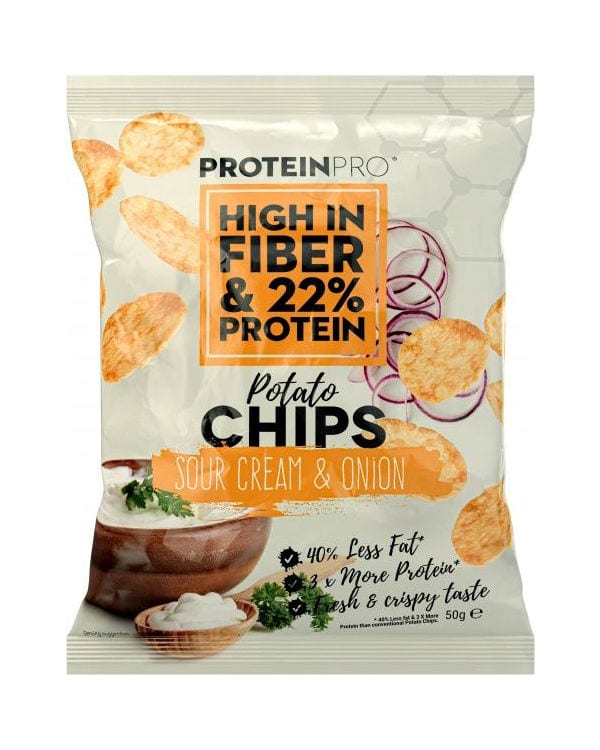 First Class Brands ProteinPro Chips Sour Cream & Onion 50g - Tights.no