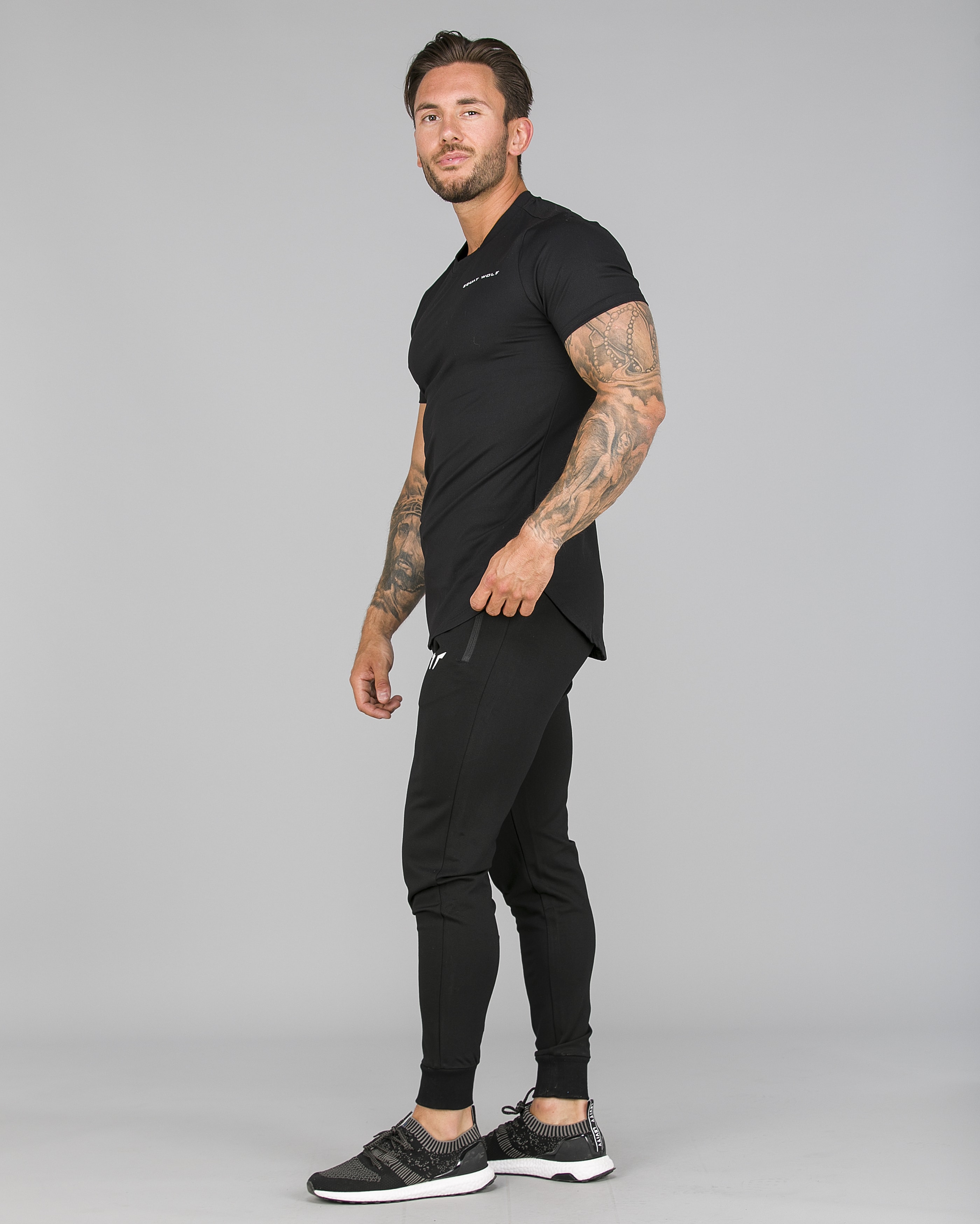 Squat Wolf - Razor Back Tee - Jet Black - Tights.no