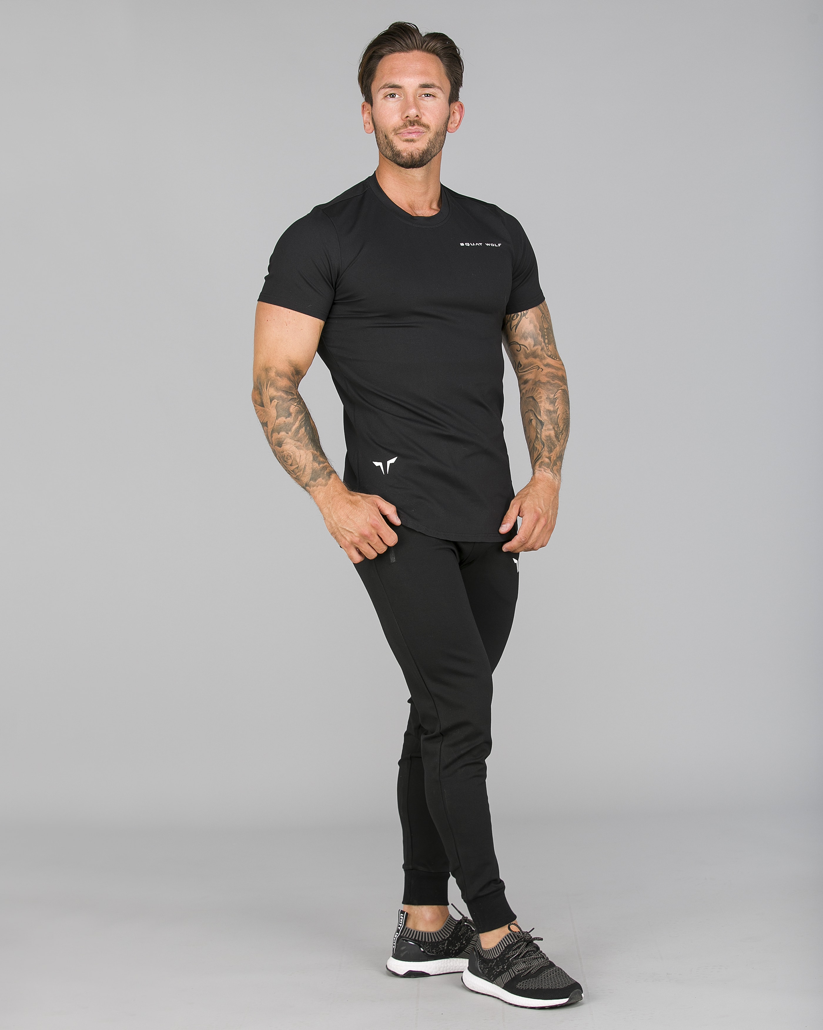 Squat Wolf - Razor Back Tee - Jet Black - Tights.no