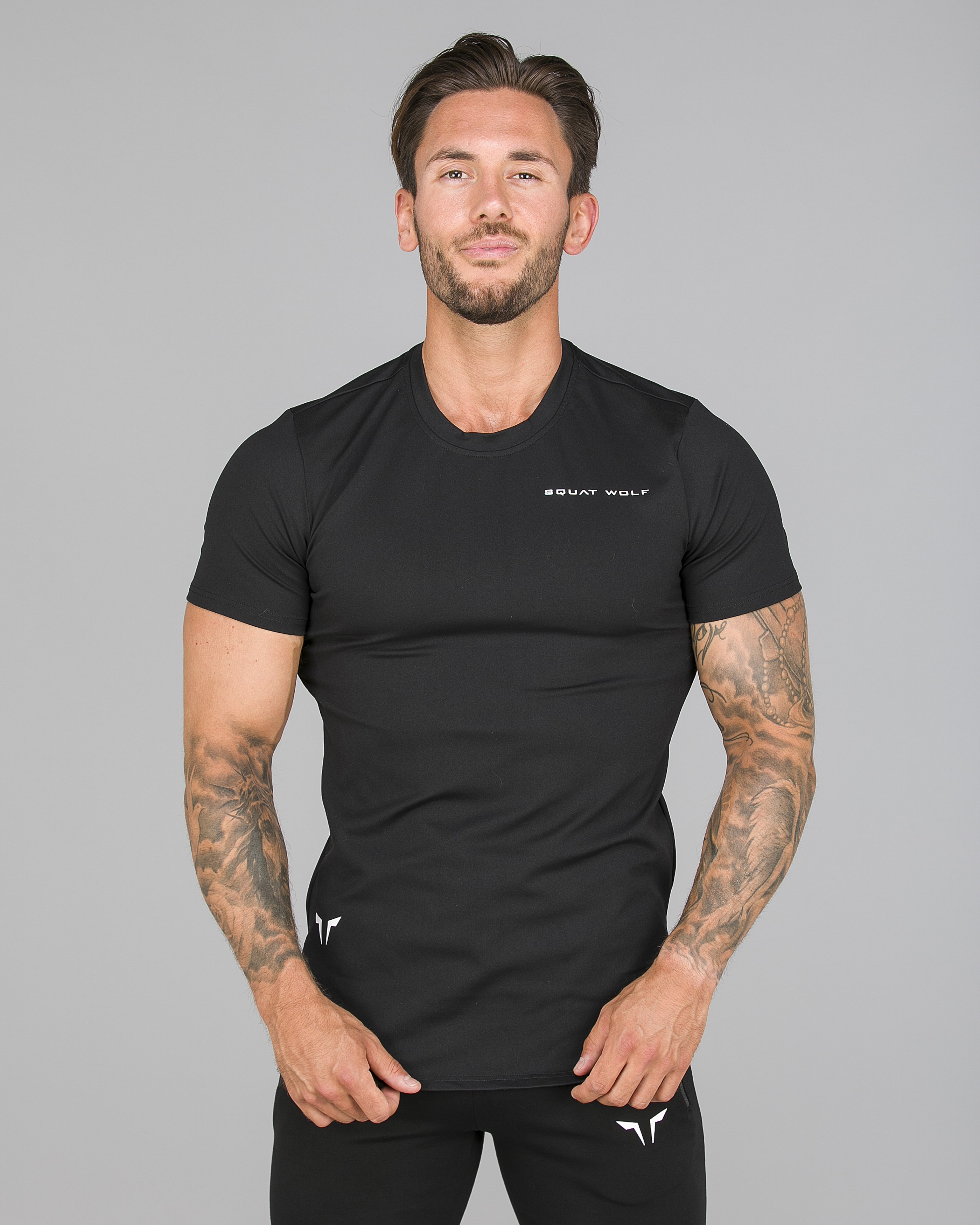Squat Wolf - Razor Back Tee - Jet Black - Tights.no