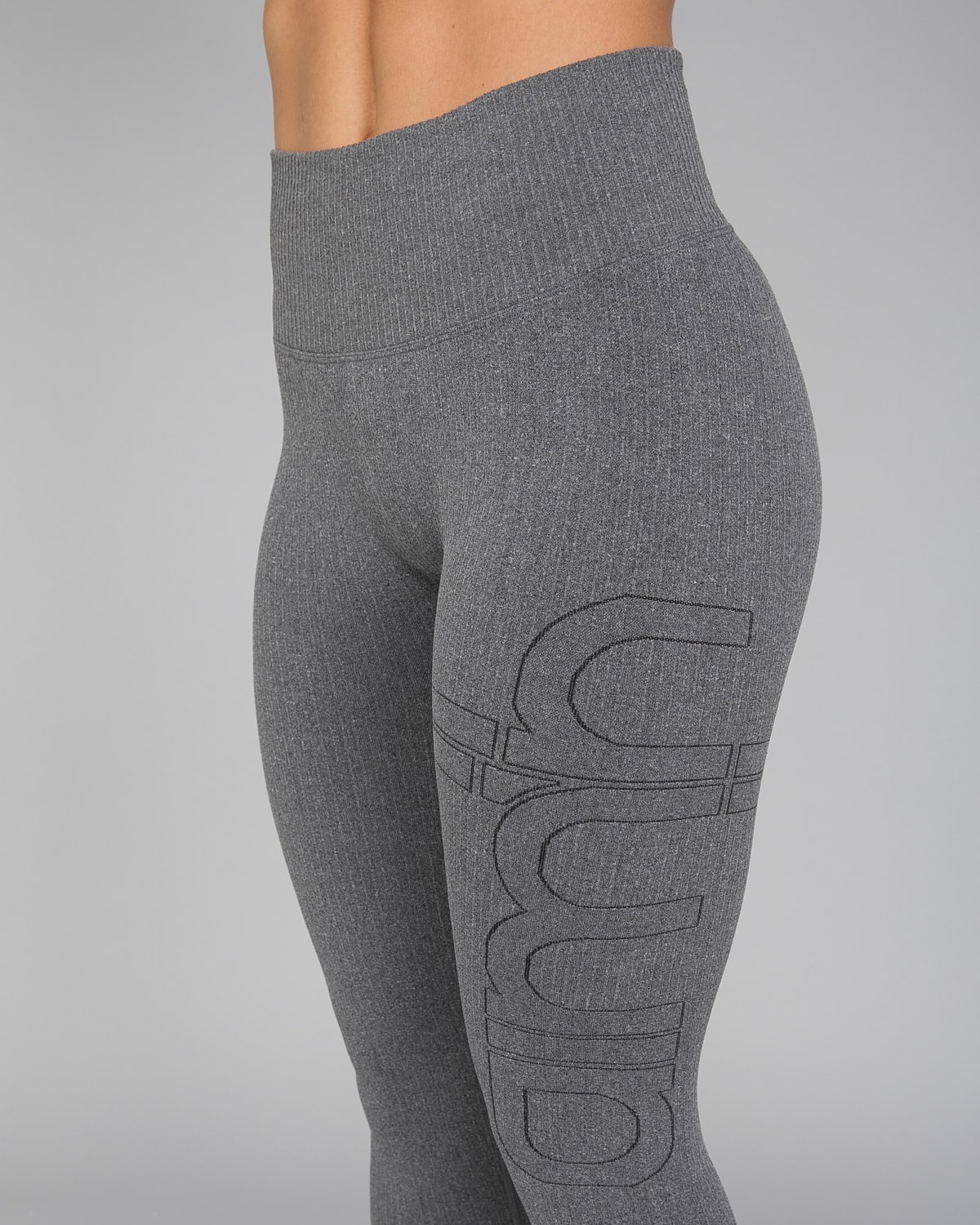 Aim’n Grey Ribbed Seamless Tights - Tights.no