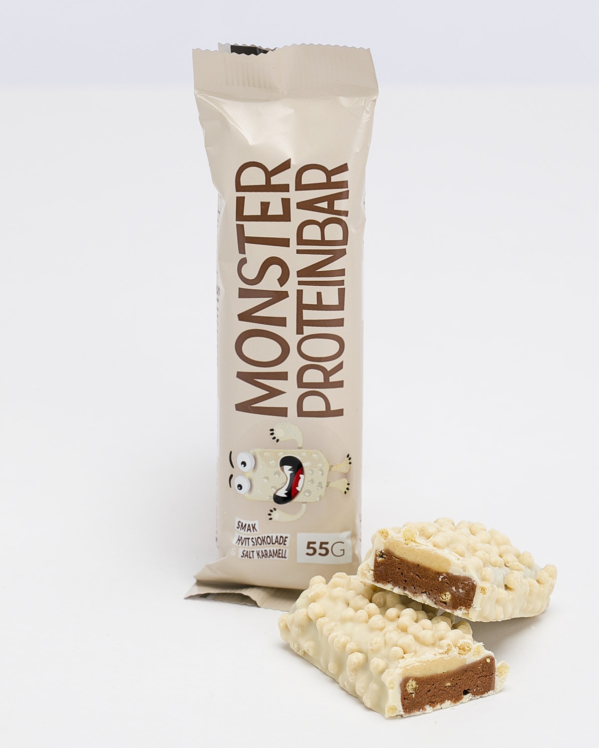 Monster Premium Proteinbar Salted Caramel 55g - MÅ SMAKES - Tights.no