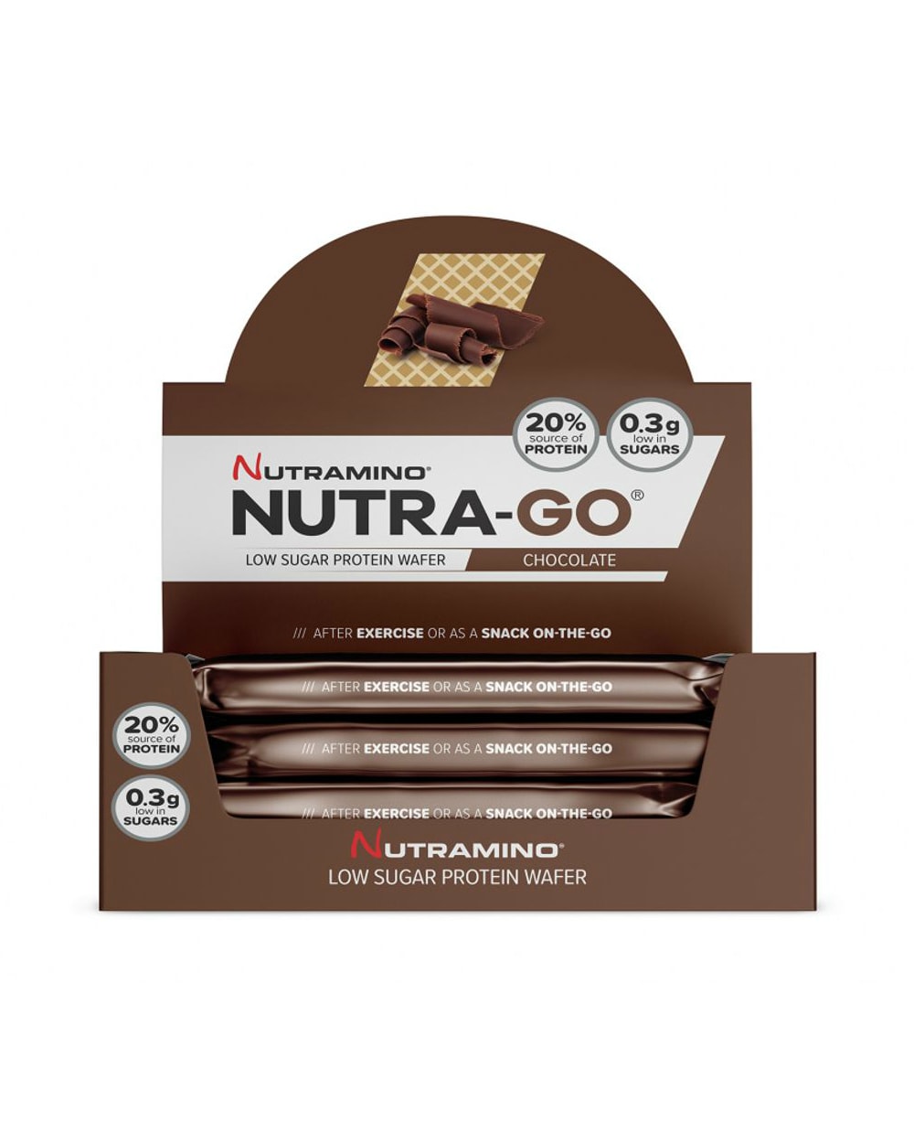 Nutramino GO Wafer Chocolate 12x39g - Tights.no