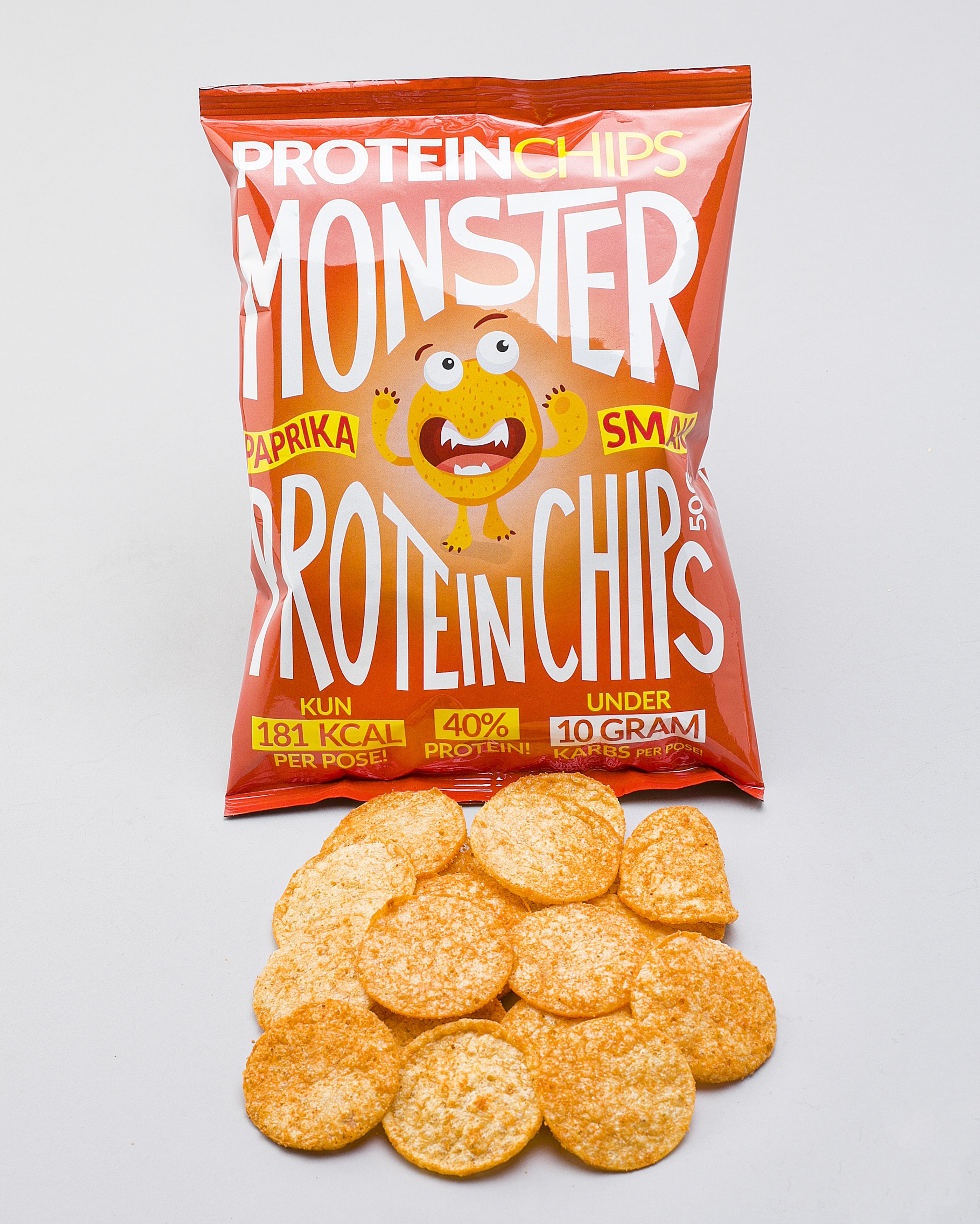 Monster Lavkarbo Protein Chips Paprika 50g - Tights.no