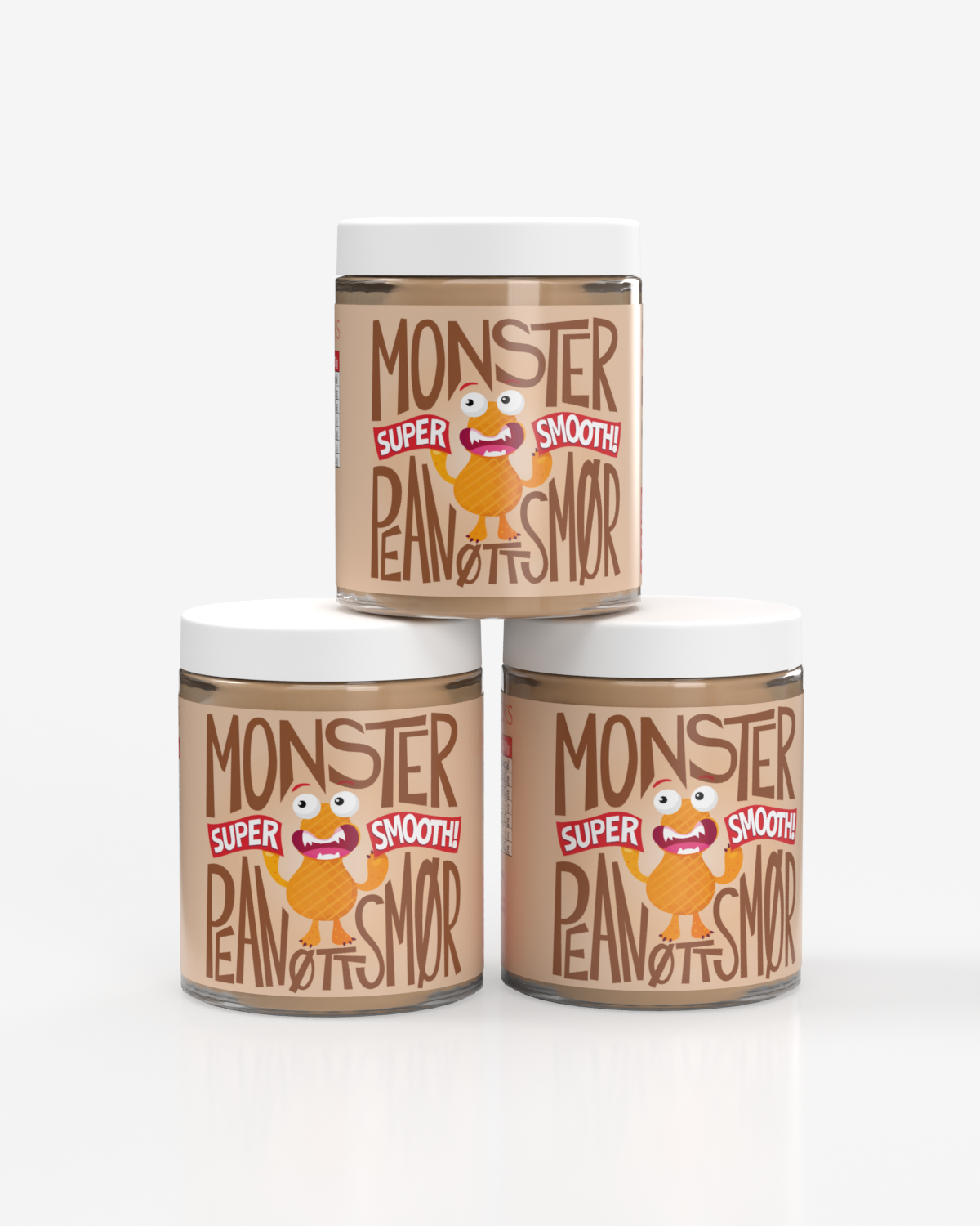 Monster Pure Peanut Butter – Smooth 3x1kg - TREPAKNING - tights.no