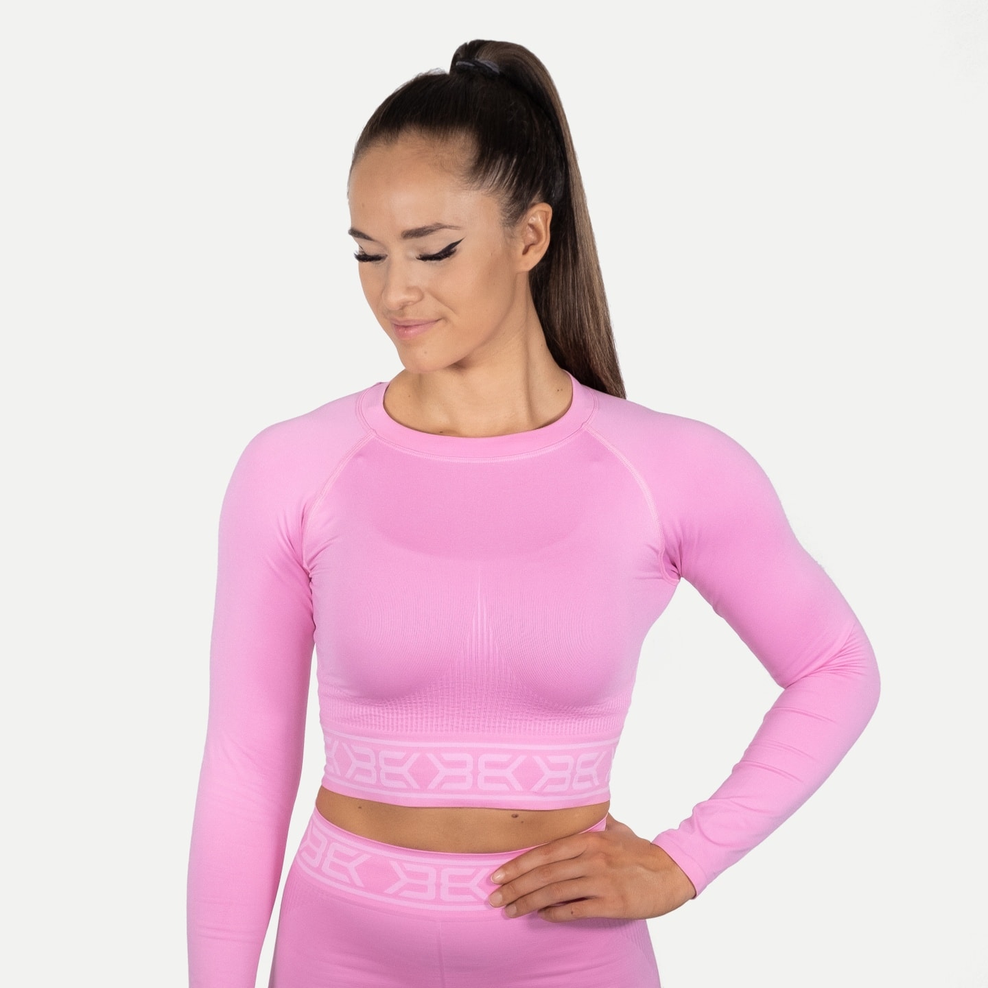 Better Bodies Rib Seamless Longsleeve - Bubblegum Pink - Tights.no