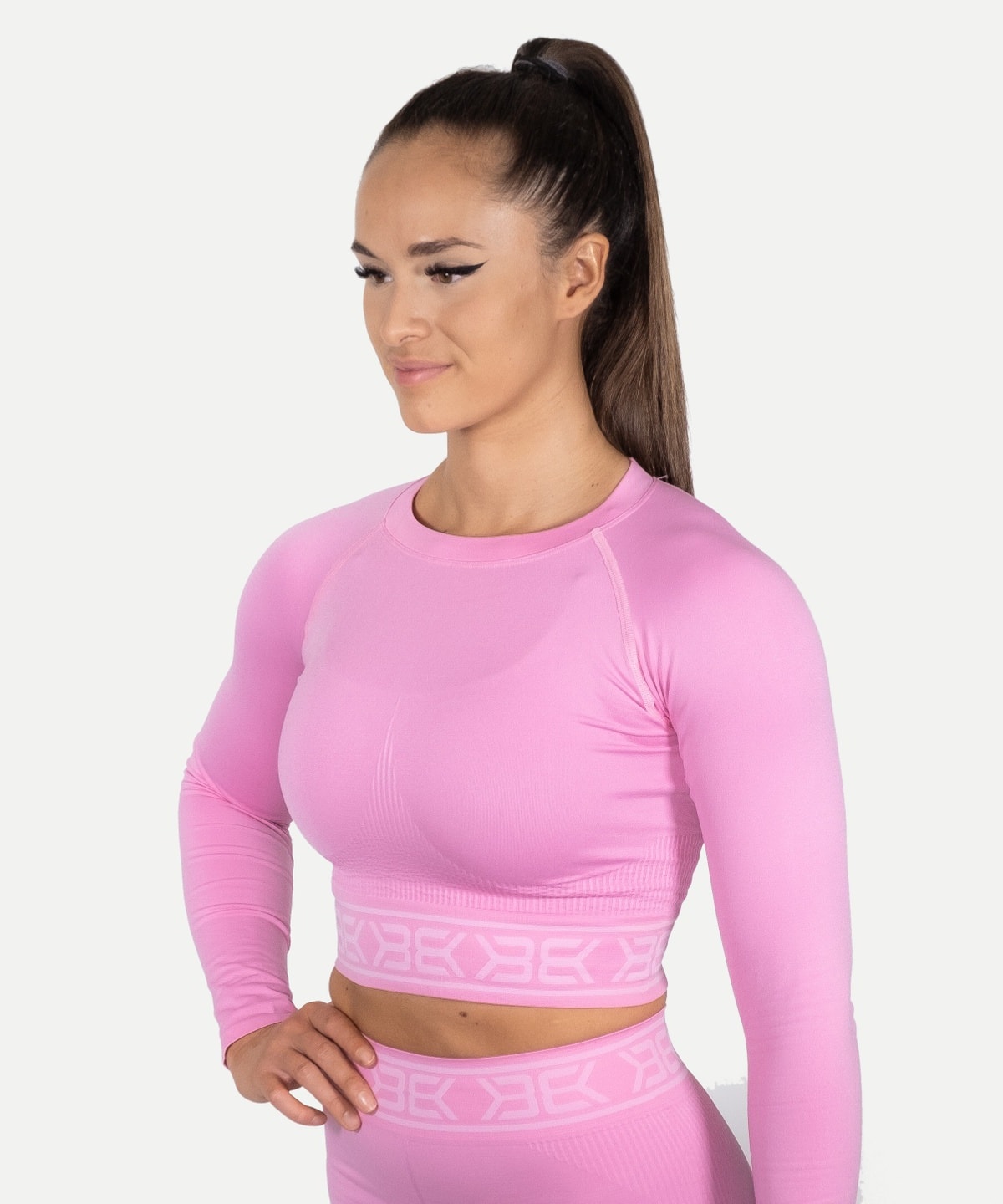 Better Bodies Rib Seamless Longsleeve - Bubblegum Pink - tights.no