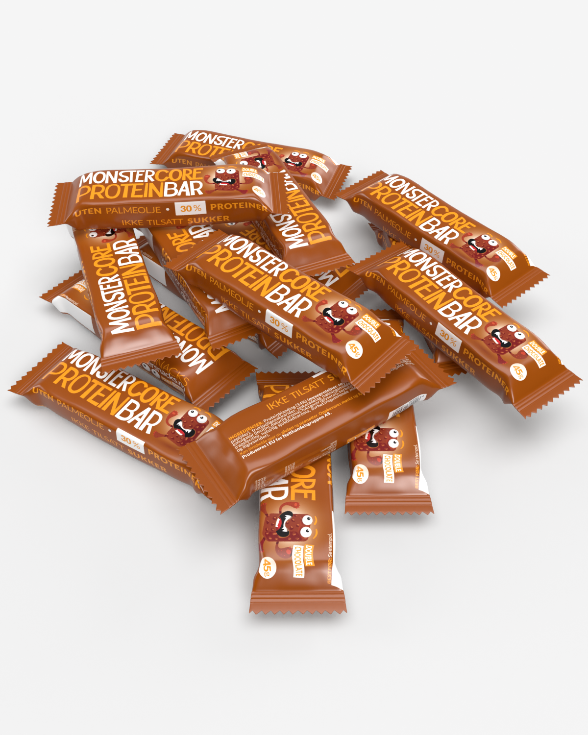 Monster Core Protein Bar - Double Chocolate 16x45g - Tights.no