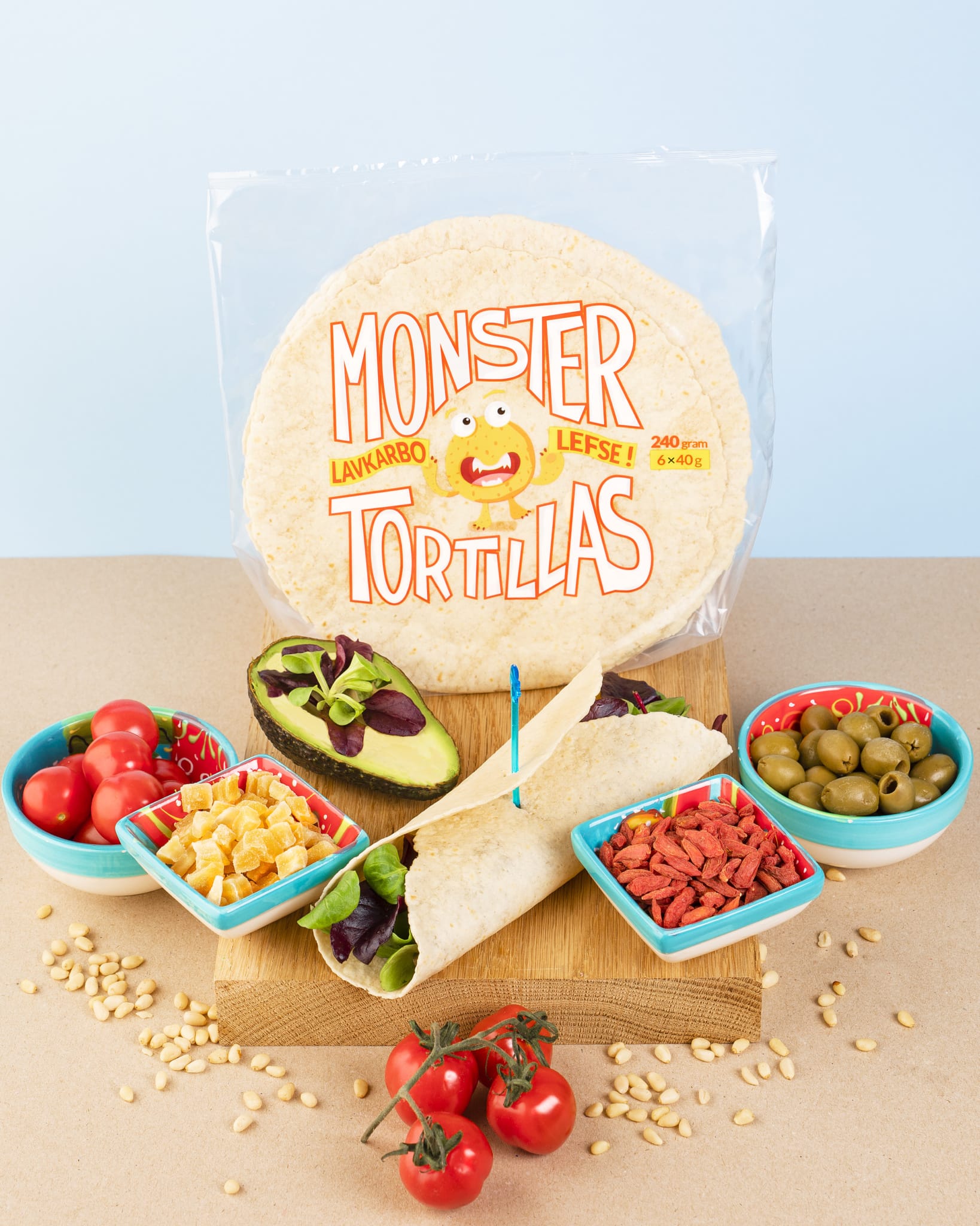 Monster Lavkarbo Tortillas 6x40g - TOMATSMAK - tights.no