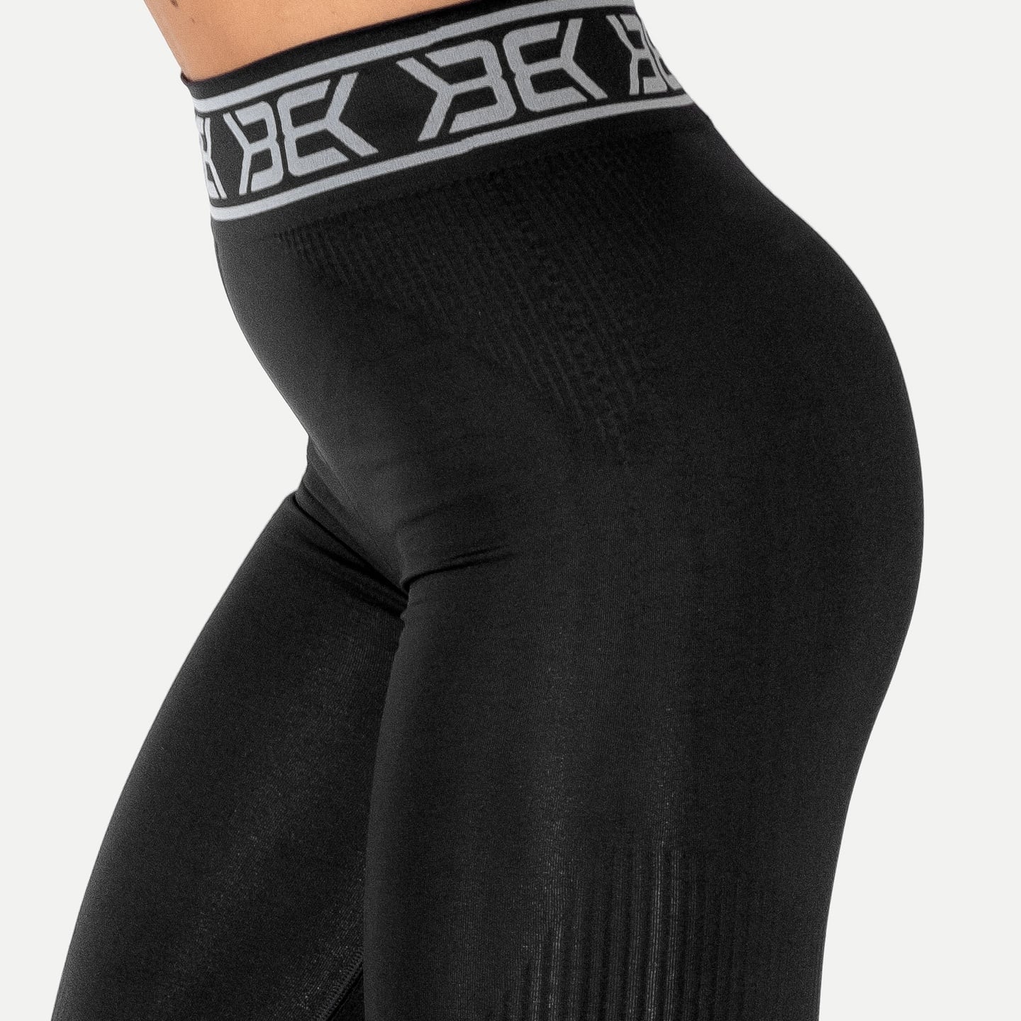 Better Bodies Rib Seamless Legging - Black Melange - Tights.no