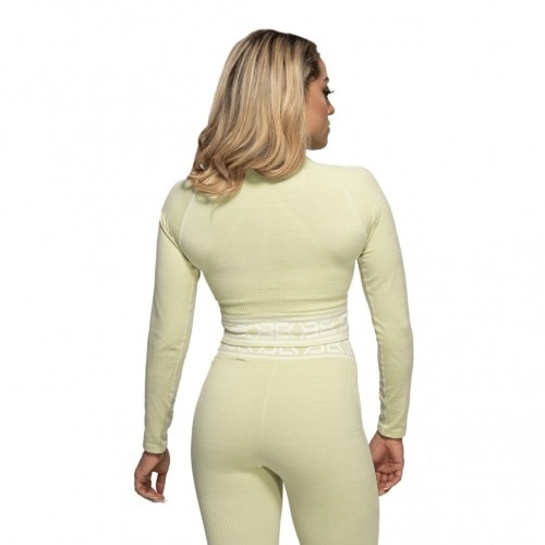 Better Bodies Rib Seamless Longsleeve - Mellow Green Melange - Tights.no