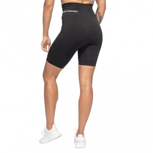 Better Bodies Rib Seamless Shorts - Black Melange - Tights.no