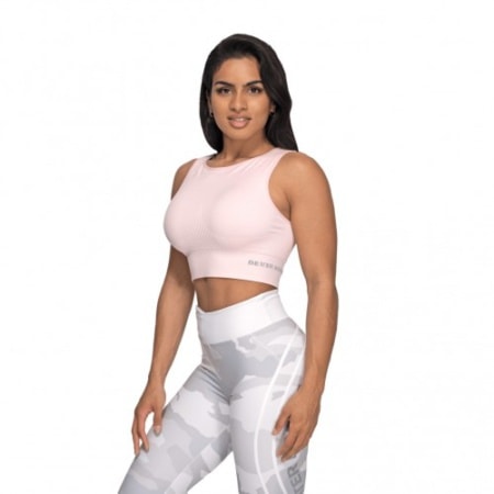 Better Bodies Rib Seamless Top - Pale Pink Melange - Tights.no