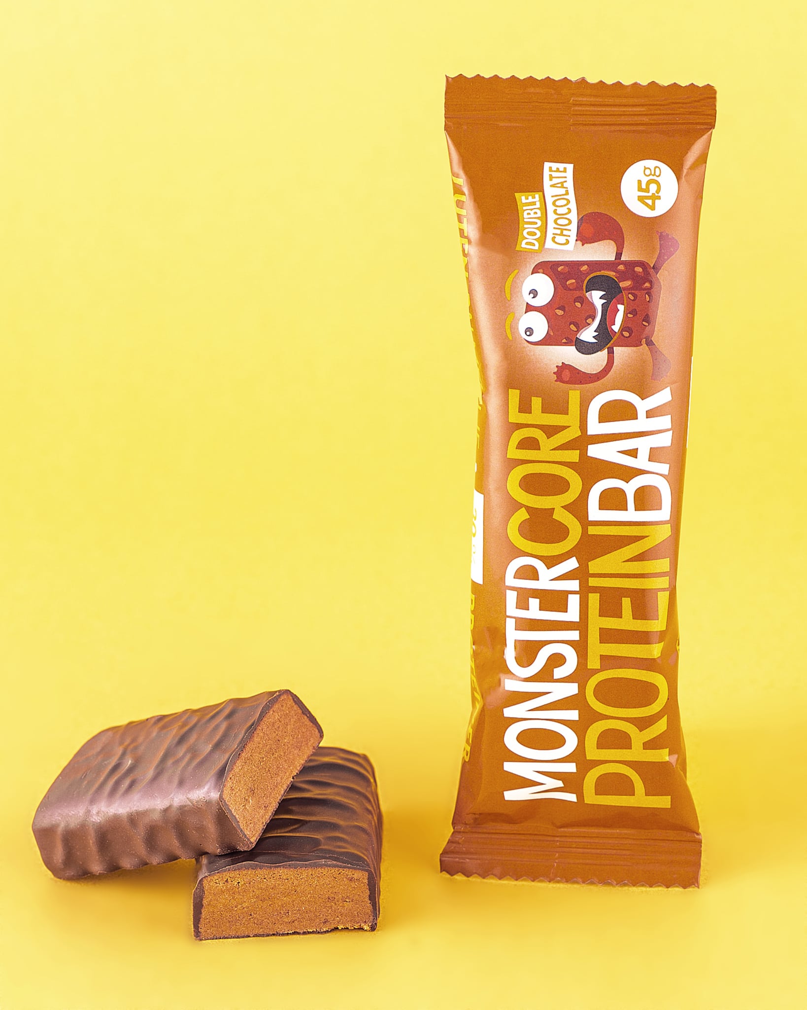 Monster Core Protein Bar - Double Chocolate 16x45g - Tights.no