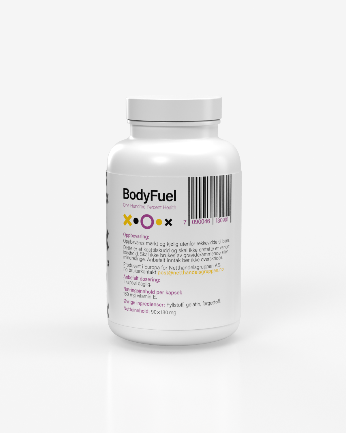 BodyFuel Vitamin E 90x180mg - Tights.no