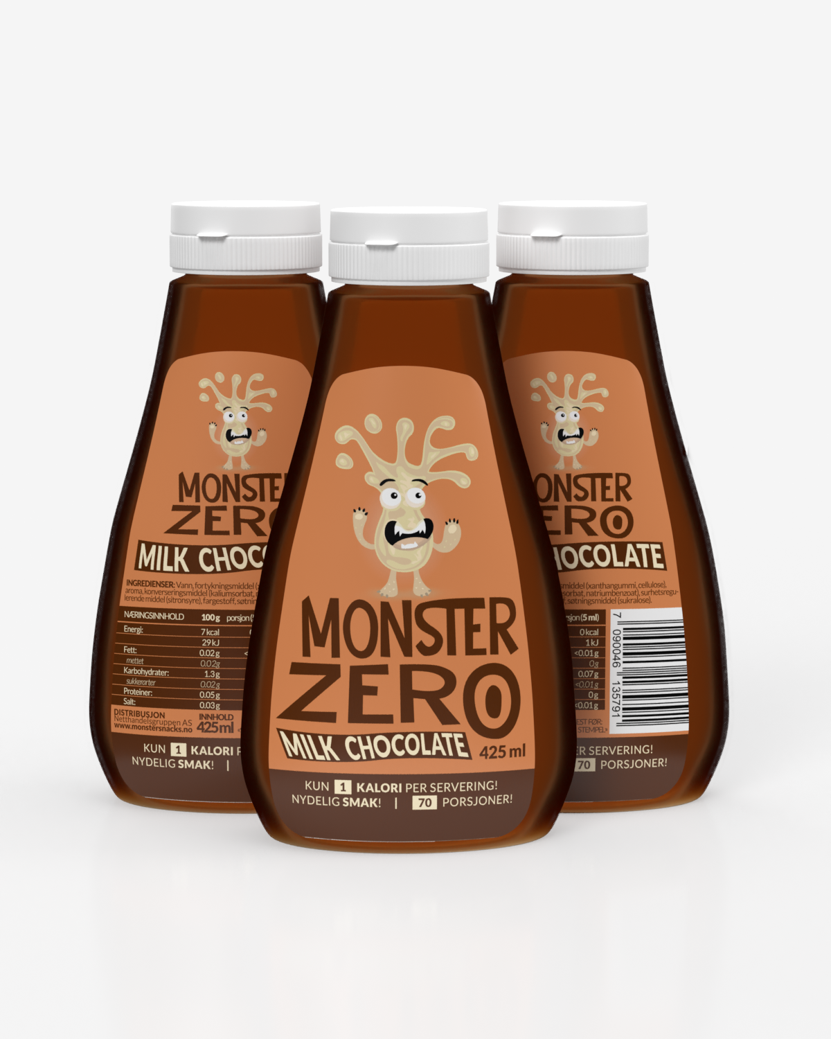 Monster Zero Calorie Syrup Melkesjokolade 3x425ml - tights.no