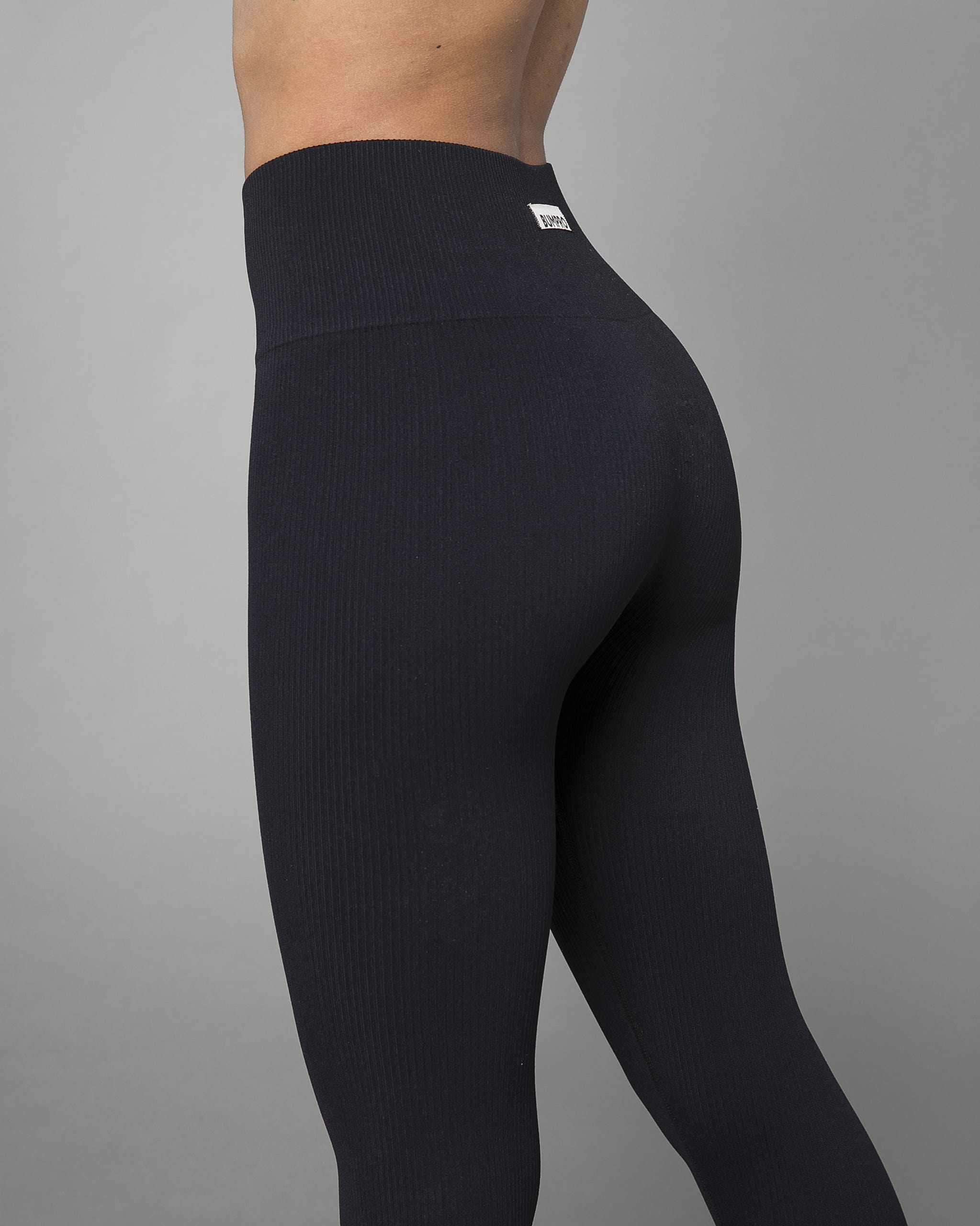 BumPro Perfect Rib Tights Black - Tights.no