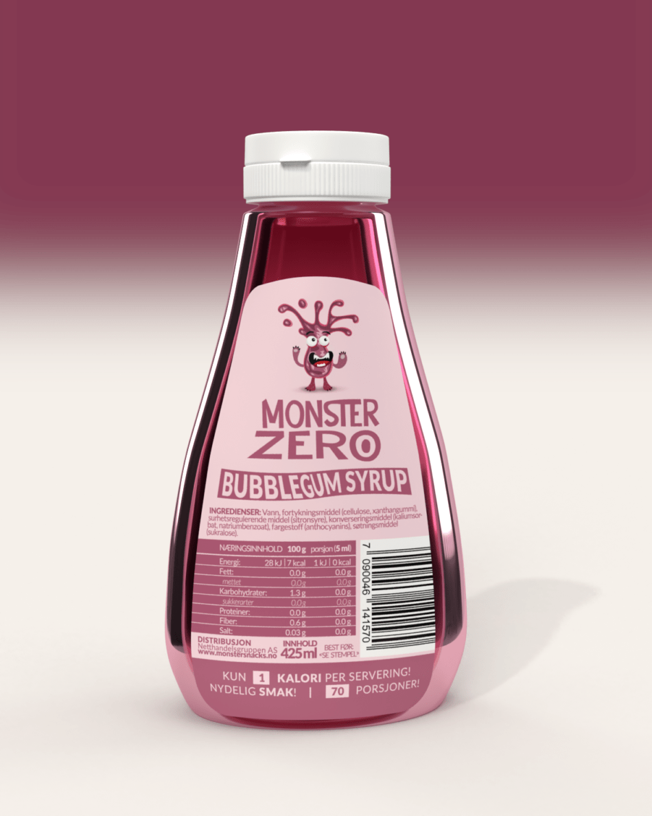 Monster Zero Calorie Syrup - Bubblegum 425ml - Tights.no