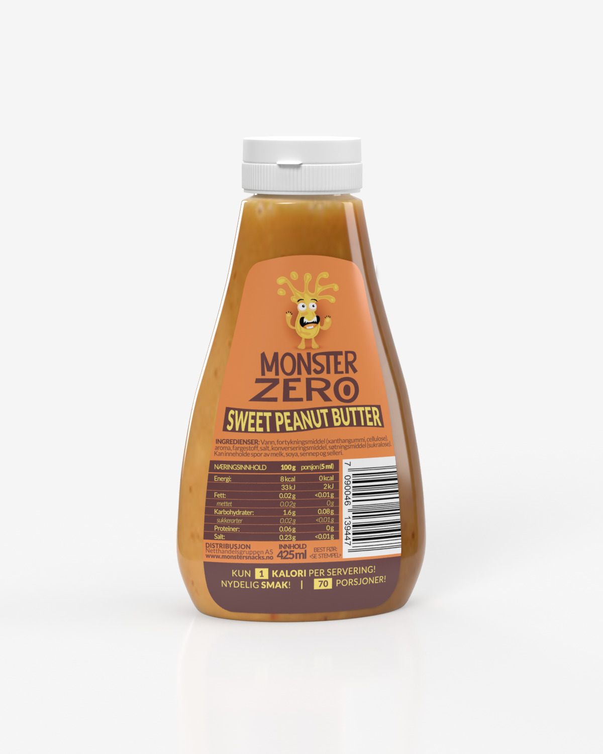 Monster Zero Calorie Syrup - Sweet Peanut Butter 425ml - Tights.no