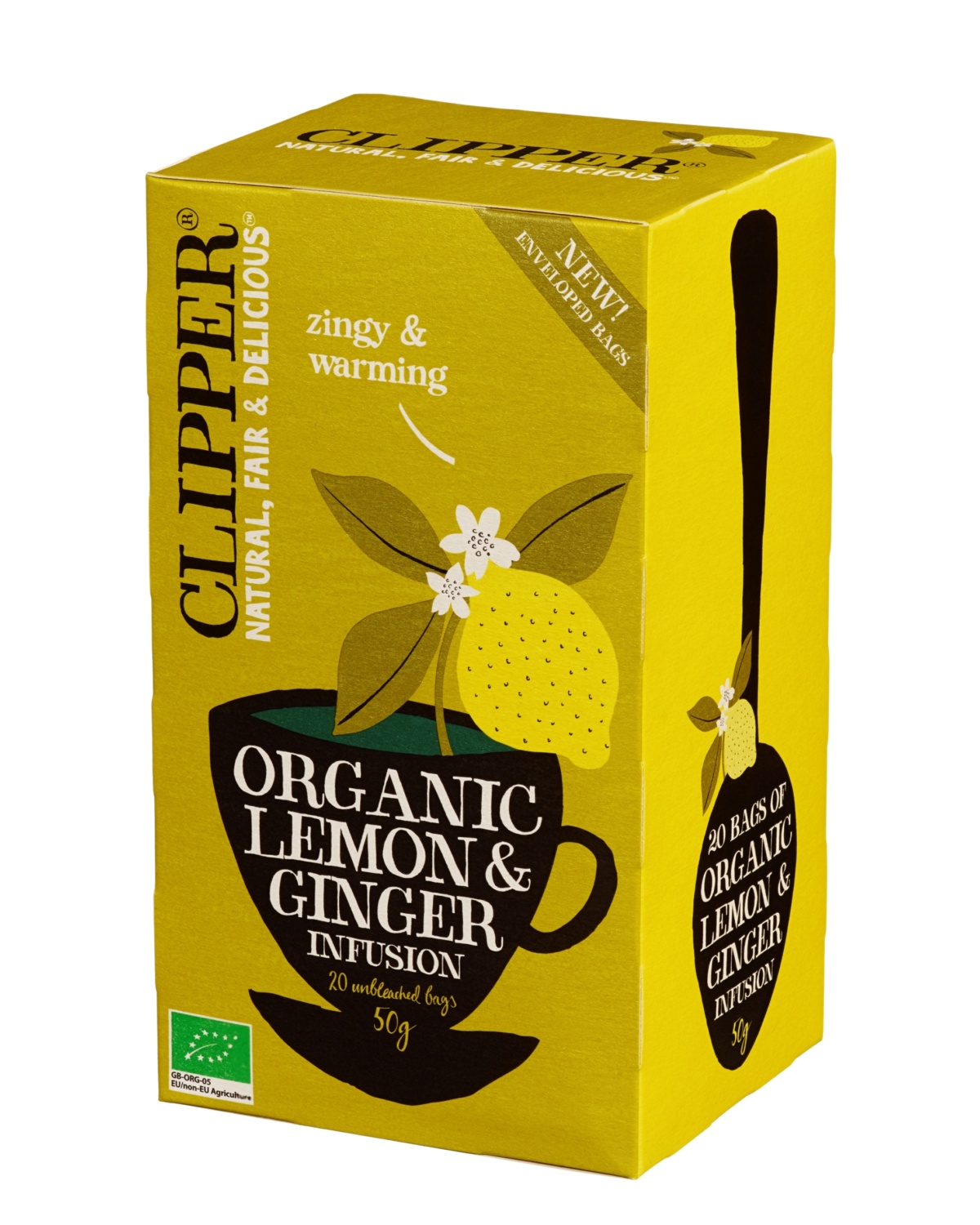 Clipper Lemon Ginger Turmeric Cold Brew - Tights.no