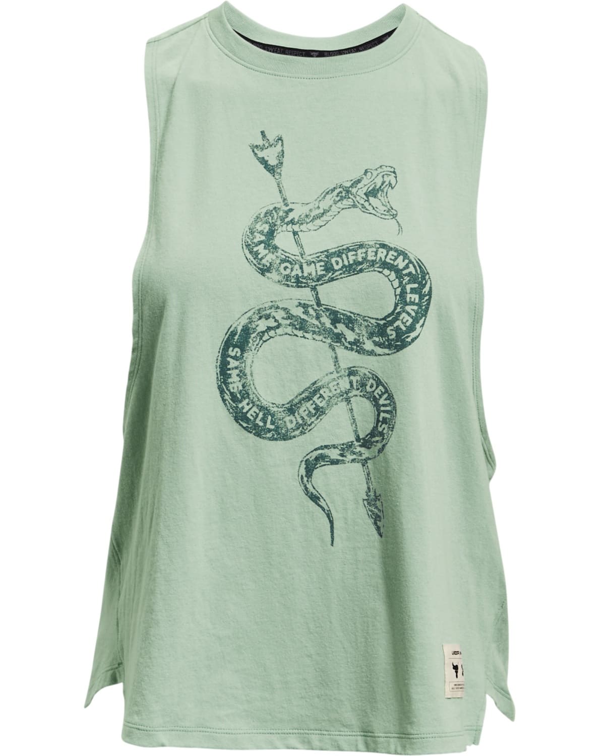 Under Armour Project Rock Same Game Tank Green - tights.no