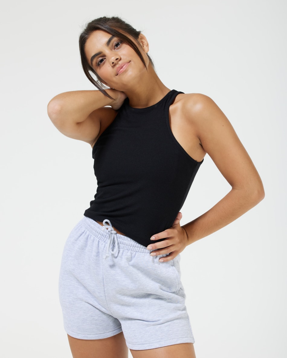 Weightless Bella Rib Tank Black - tights.no