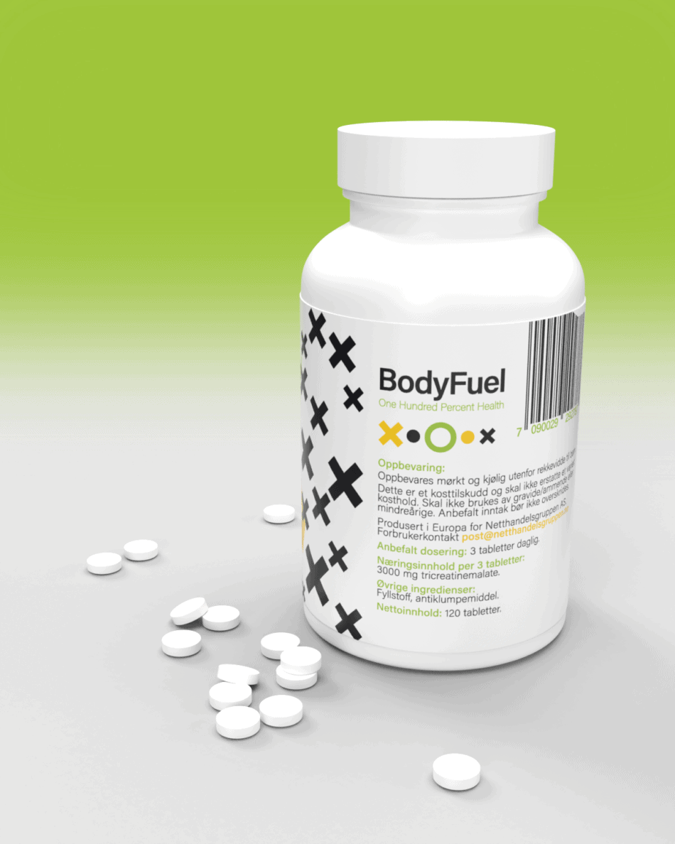 BodyFuel Tricreatine Malate 120x1000mg - Tights.no