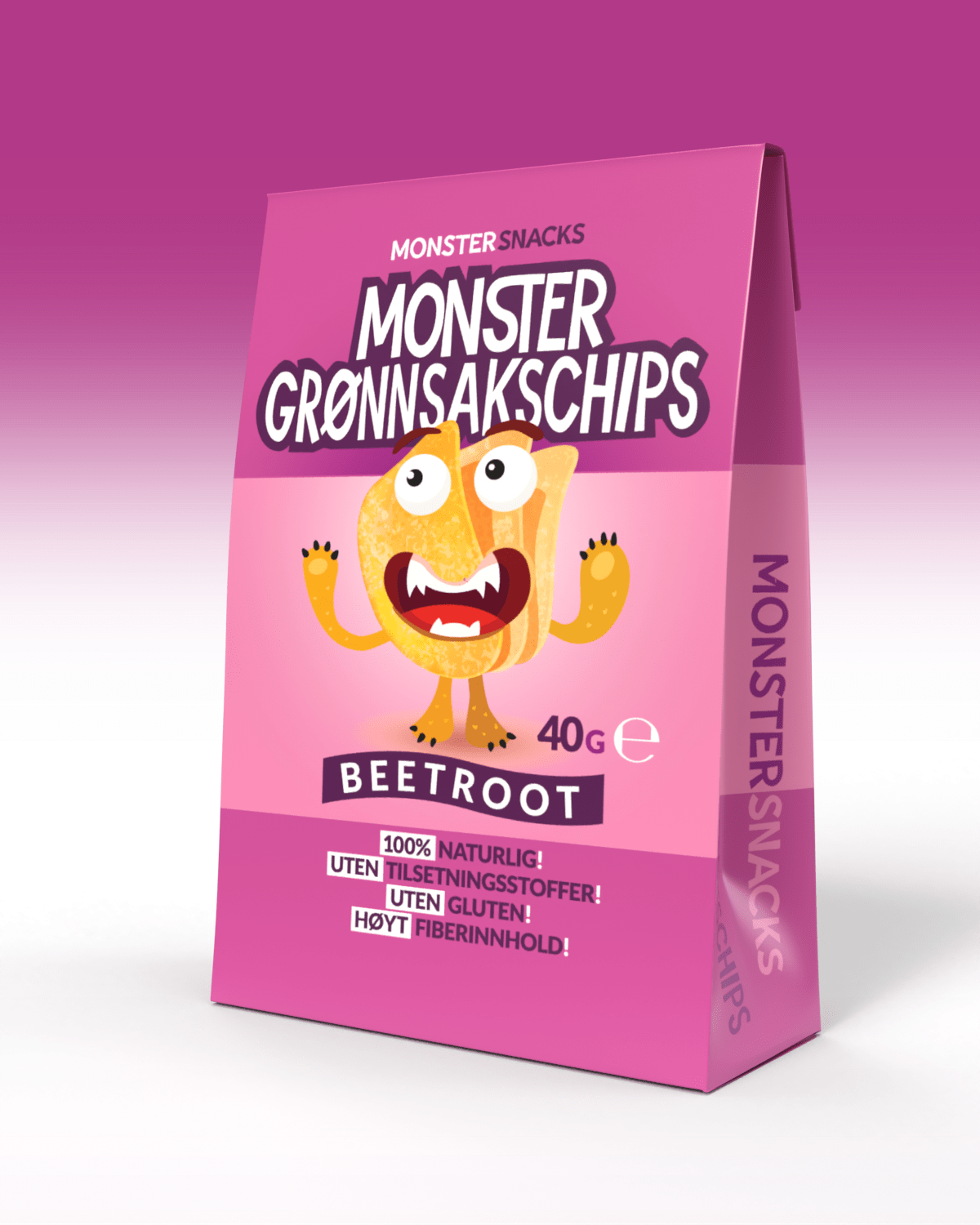 Monster Grønnsakschips - Beetroot 50g - tights.no