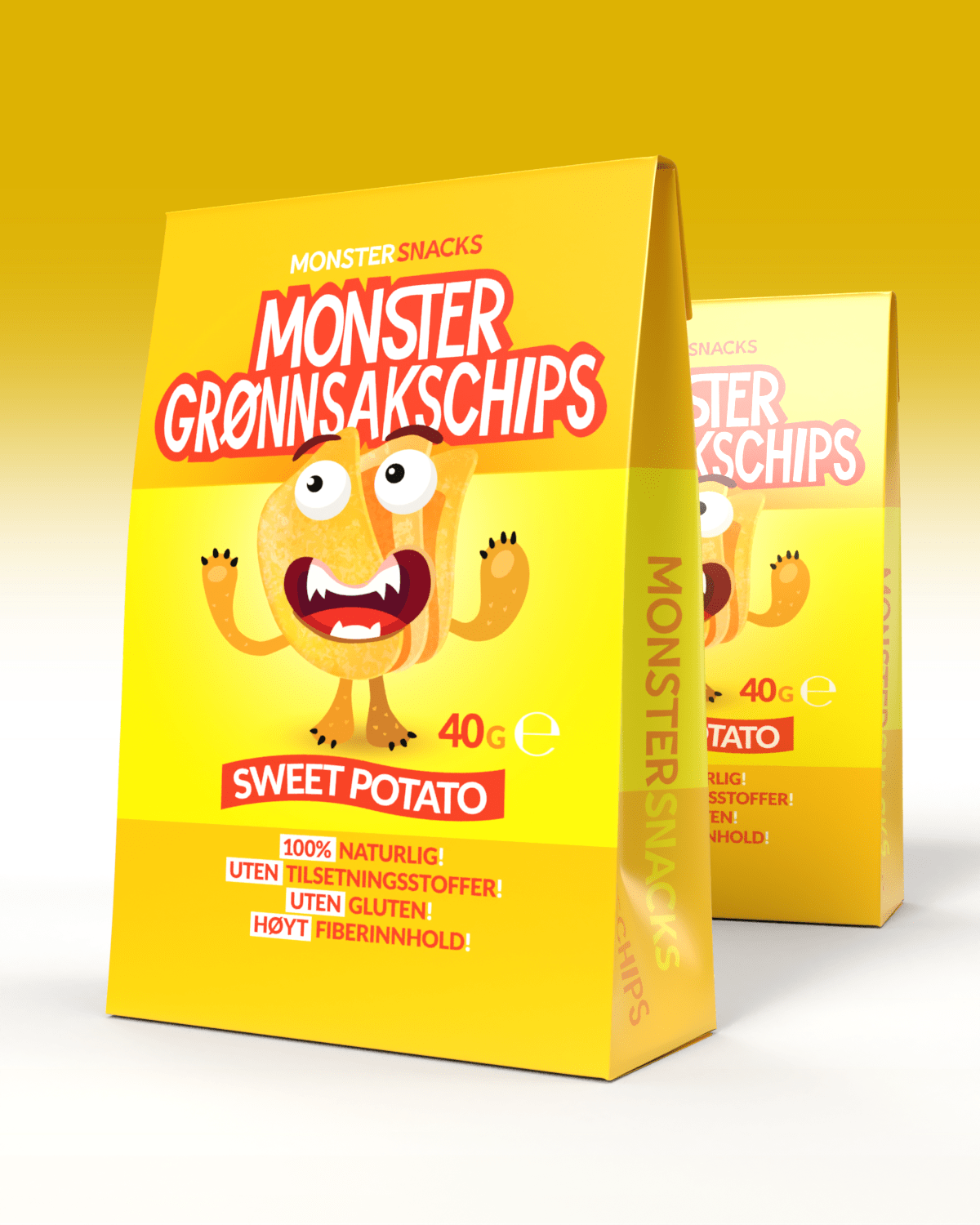 Monster Grønnsakschips - Sweet Potato 40g - Tights.no