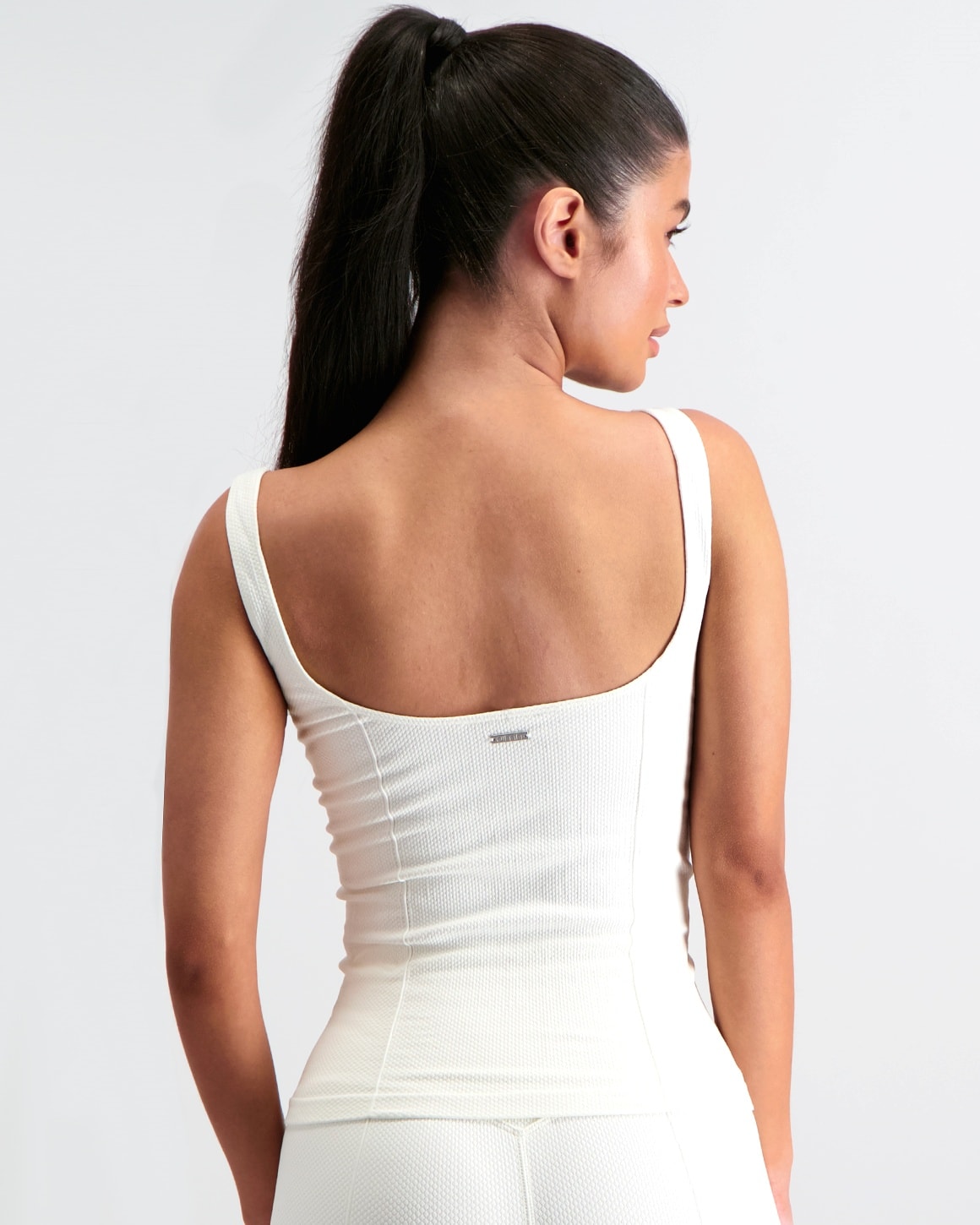 Aim’n Off-White Luxe Seamless Singlet - Tights.no