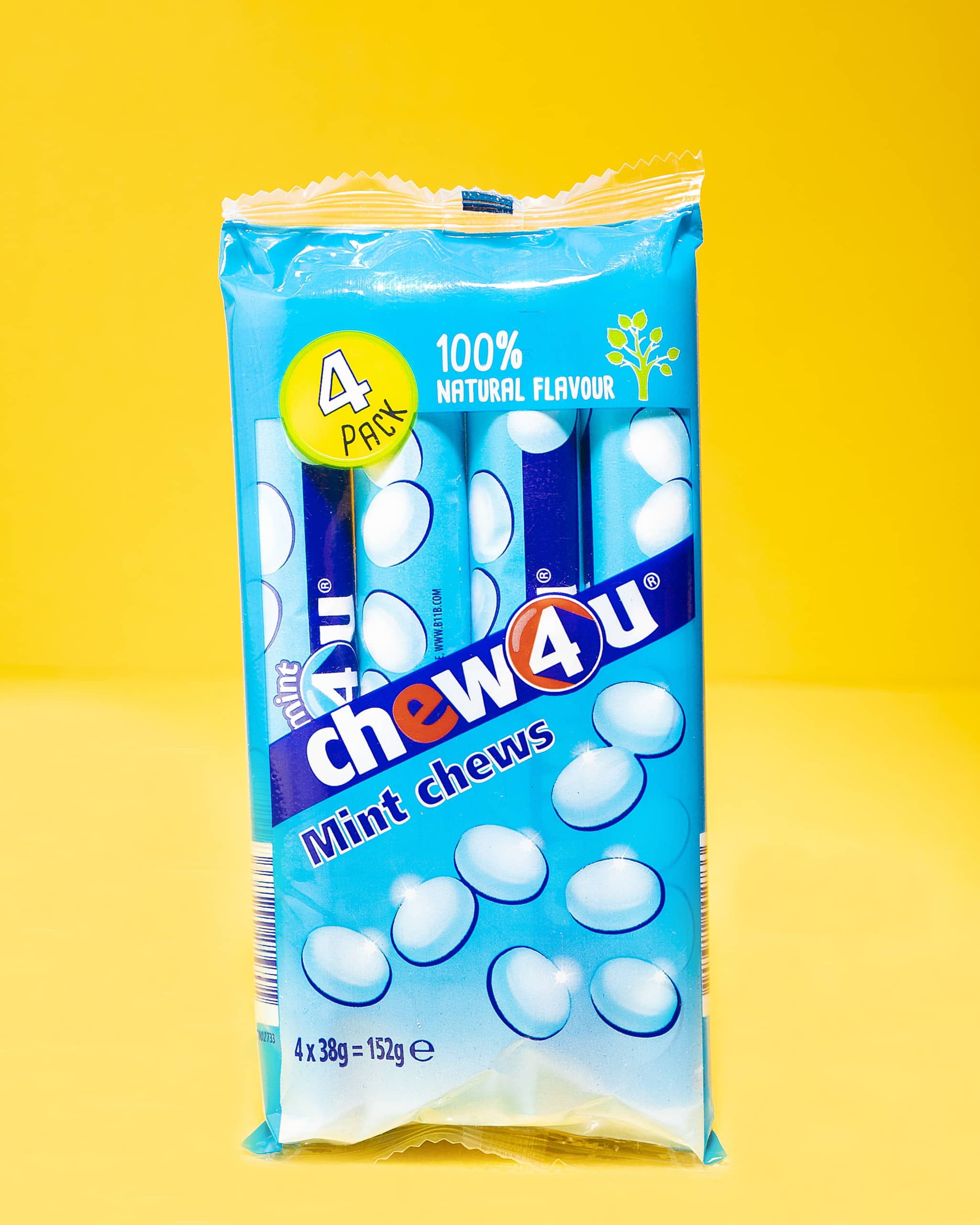 Chew4U Mint Chews - 4x38g - FIREPAKNING - FRISK MINTSMAK - tights.no