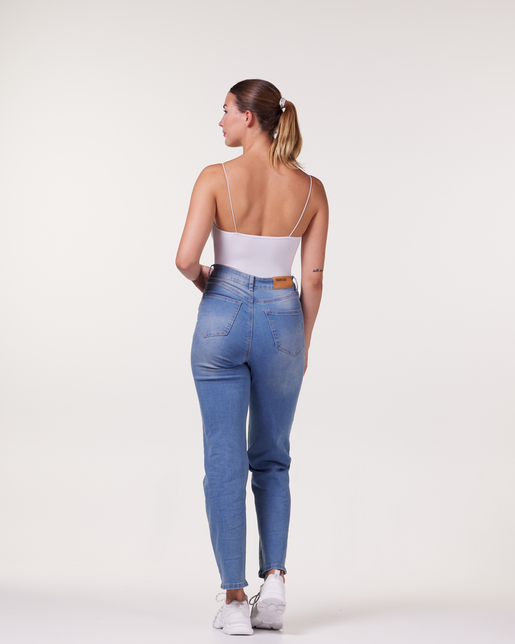 Bumpro Everyday Rib String Body White - Tights.no