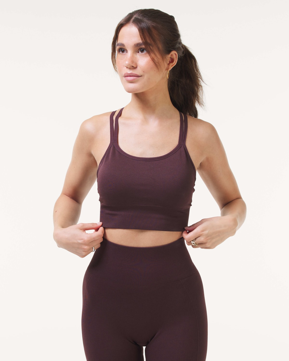 LEVITY Balance Seamless Yoga Bra Brown Red - Tights.no