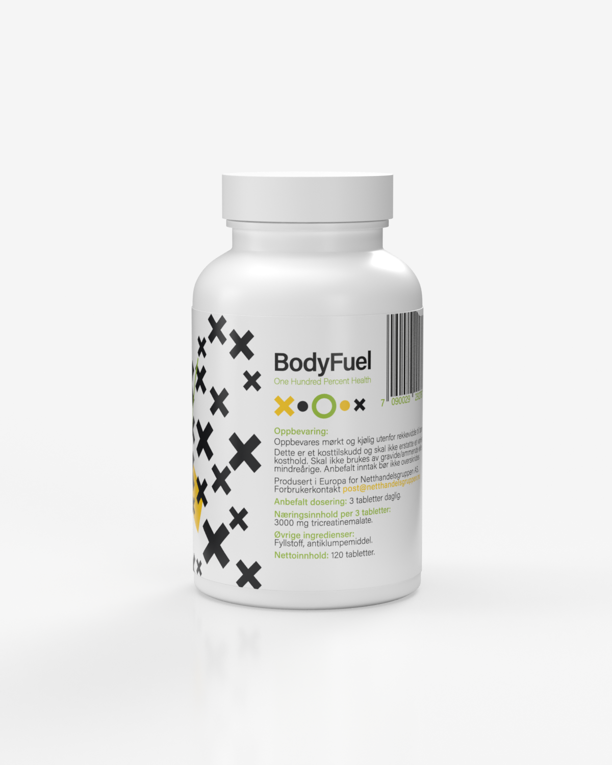 BodyFuel Tricreatine Malate 120x1000mg - tights.no