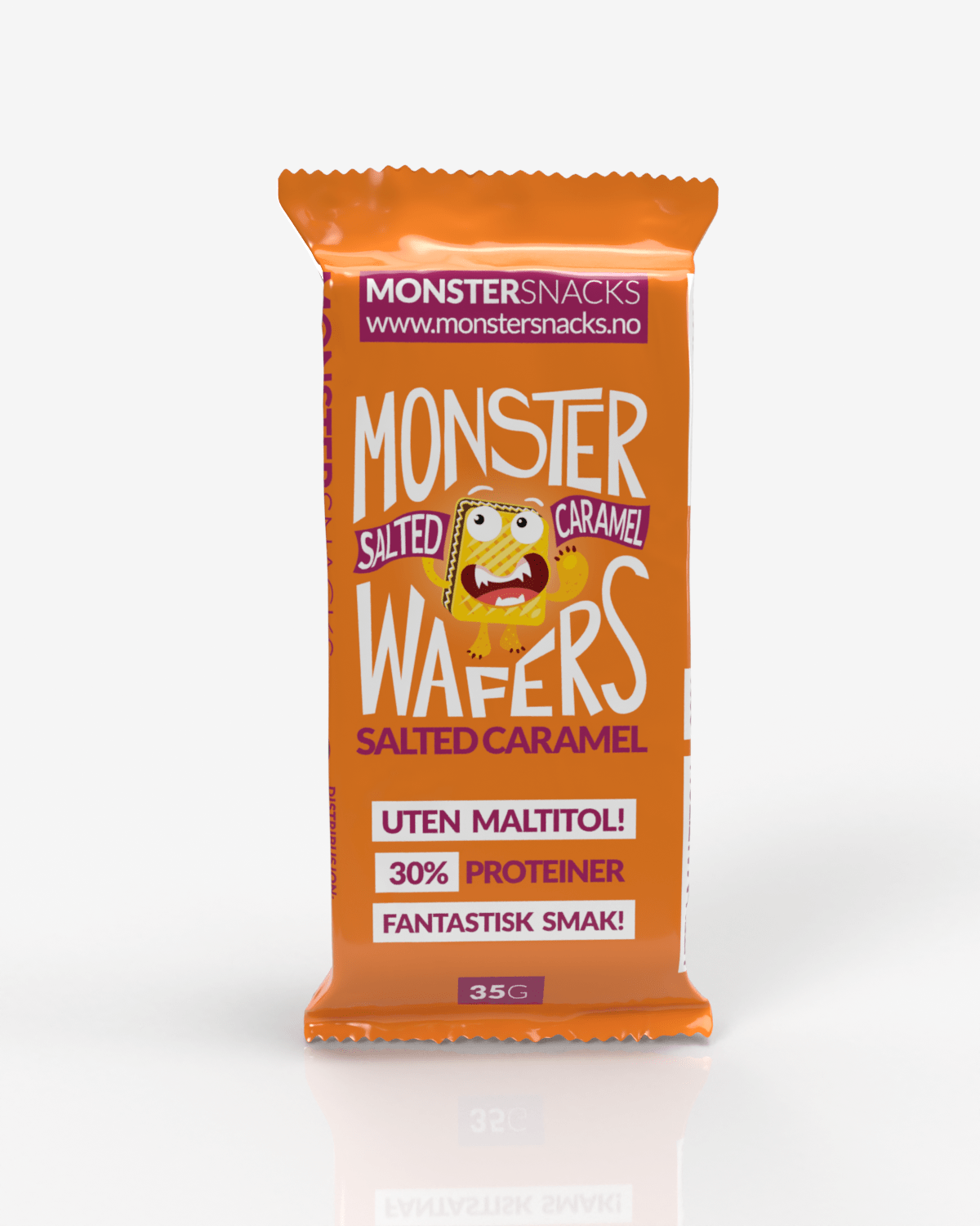Monster Protein Wafer - Salted Caramel 35g - Tights.no