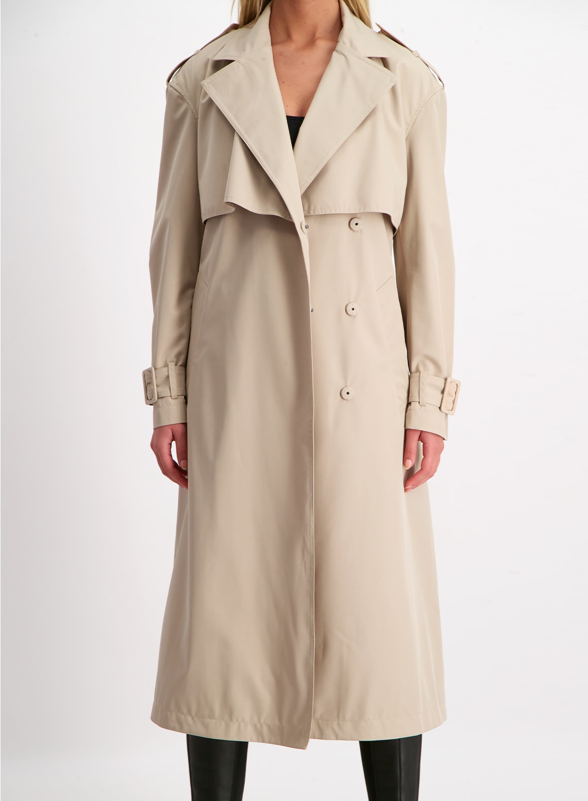 Aim'n Beige Recycled Tech Trench Coat - tights.no